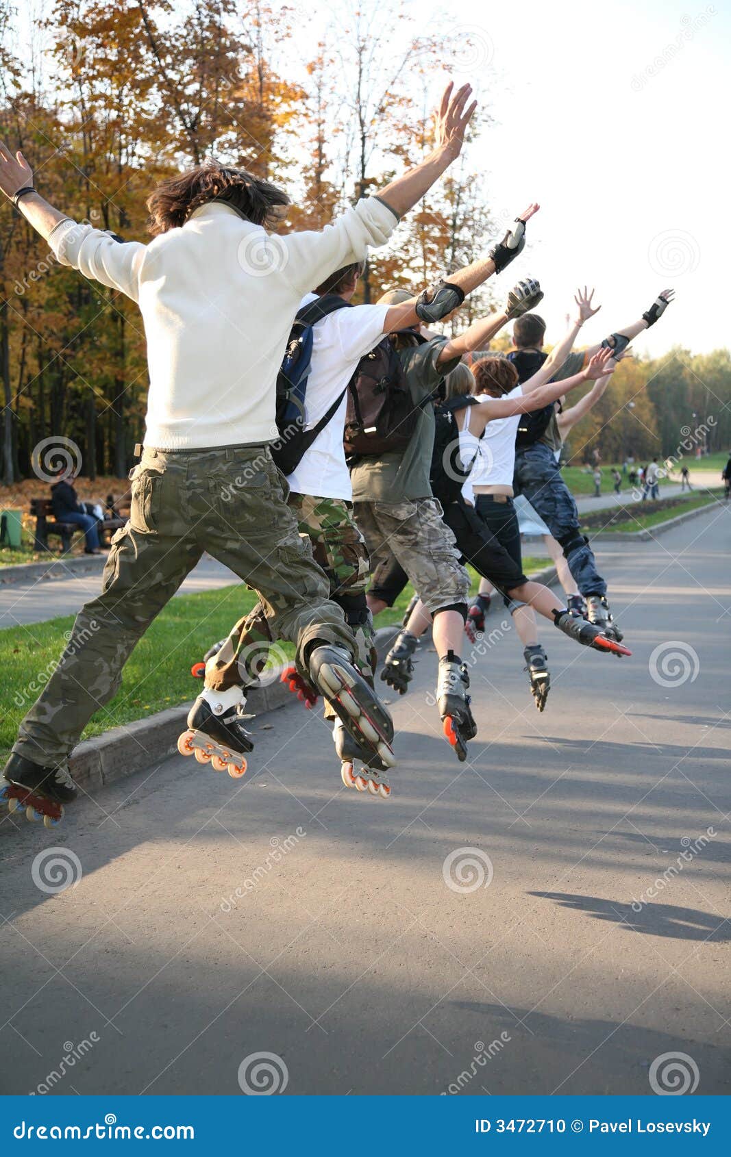Group of rollers jump stock photo. Image of jump, recreational - 3472710