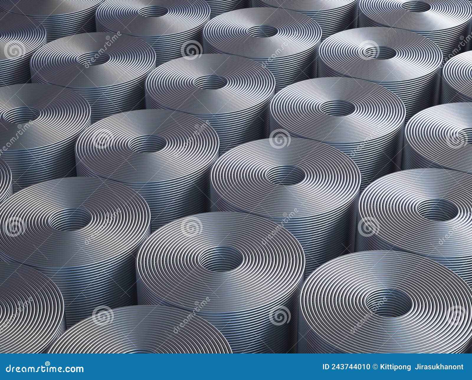 Rolls Of Metal Sheet. Zinc, Aluminium Or Steel Sheet Rolls On Warehouse ...