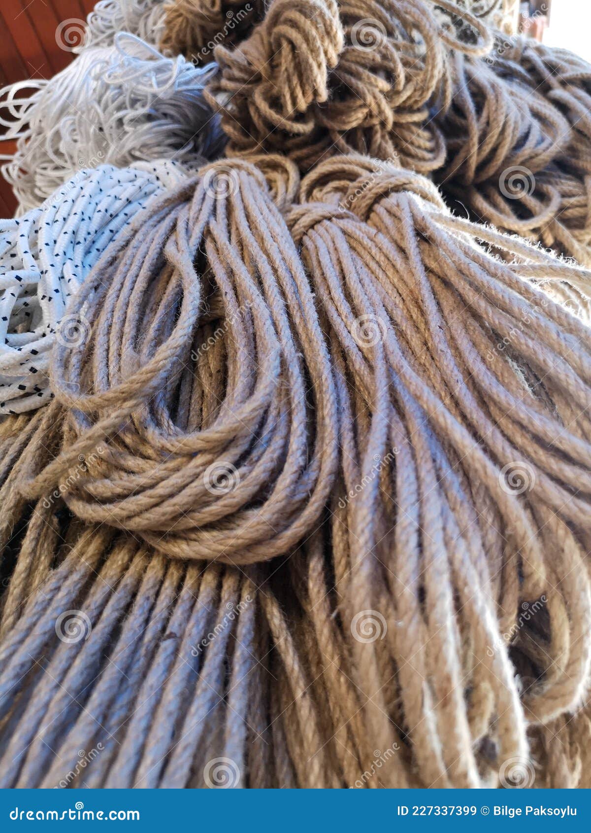 A Group of Rope Hanging at Market Stock Image - Image of turkey, wool ...