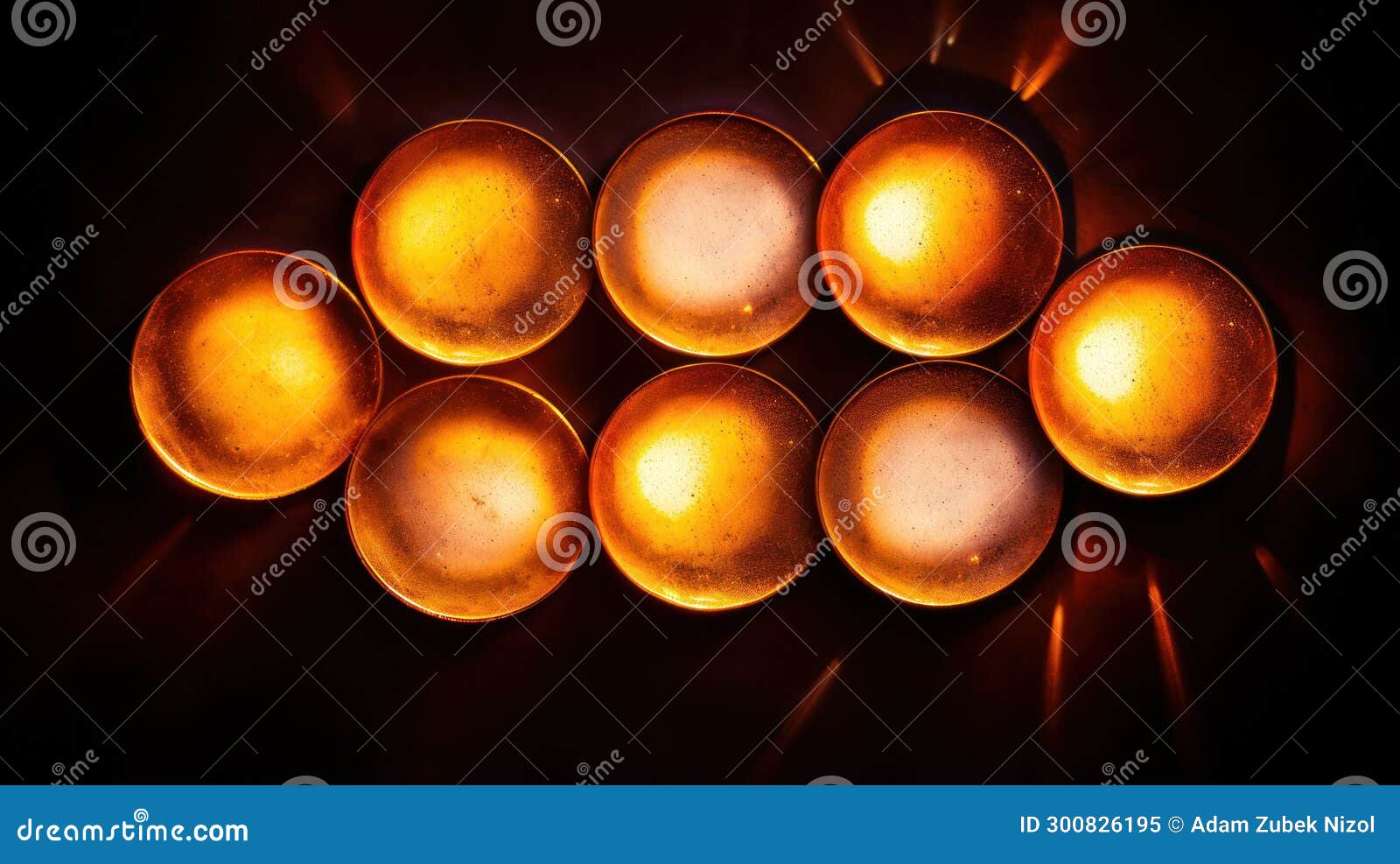 A Group of Round Objects with Light Shining on Them Stock Illustration ...
