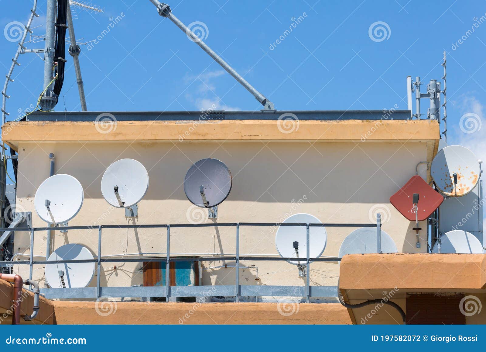 Round Rooftop Tower - Barcelona Architecture Royalty-Free Stock Image ...