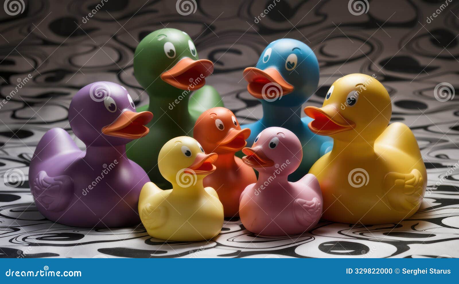 A Group of Rubber Ducks are Arranged in a Circle, AI Stock Photo ...