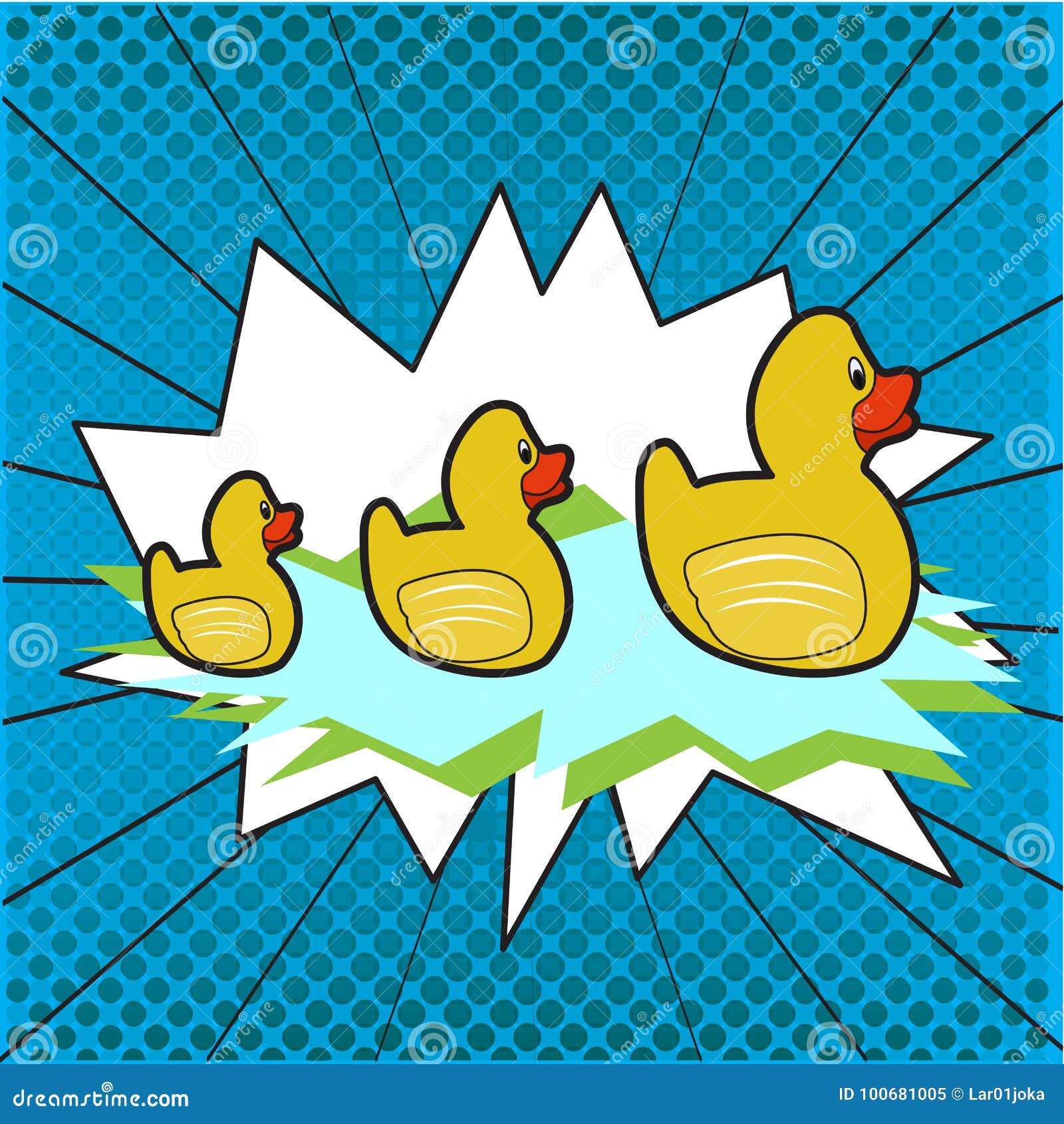 Group of rubber ducks stock vector. Illustration of group - 100681005