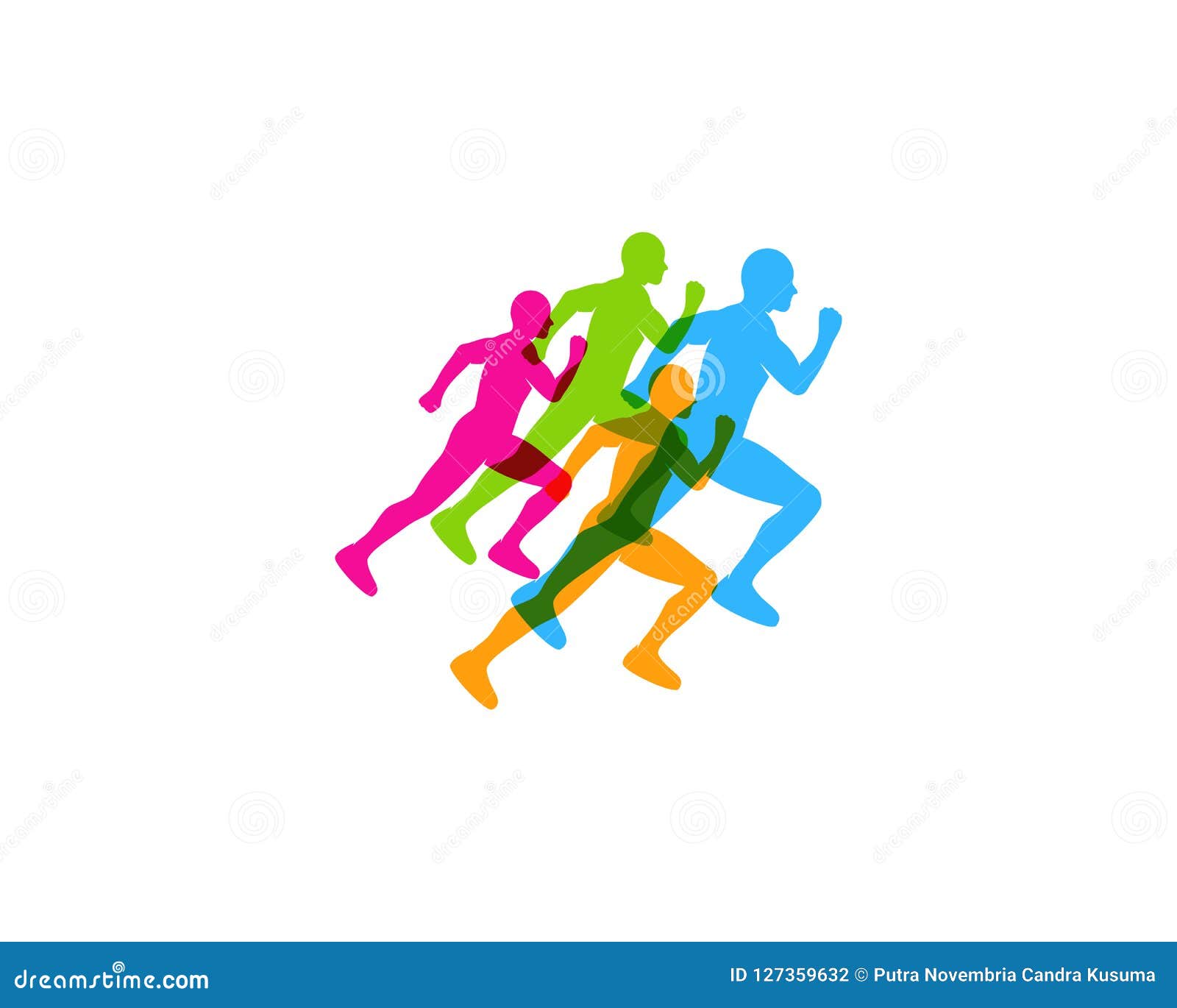 Group Run Logo Icon Design stock vector. Illustration of graphic ...