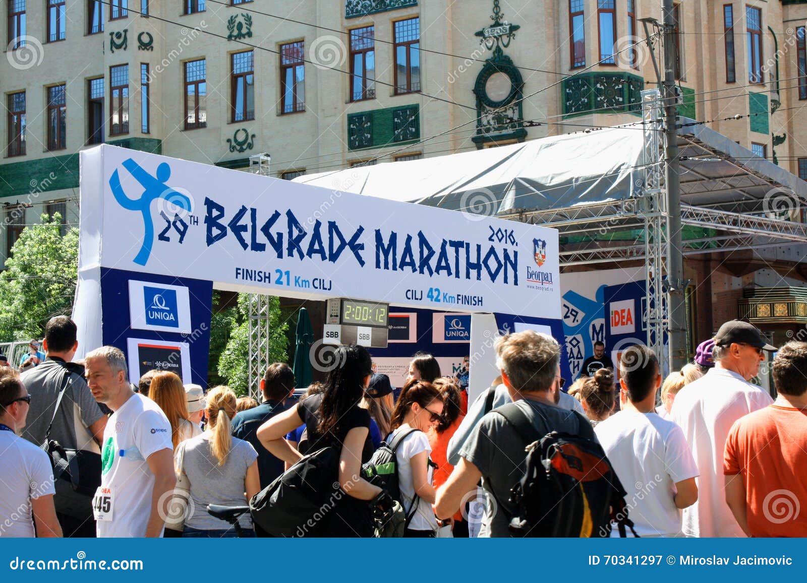 A Group of Runners in Action during Belgrade Marathon Editorial ...