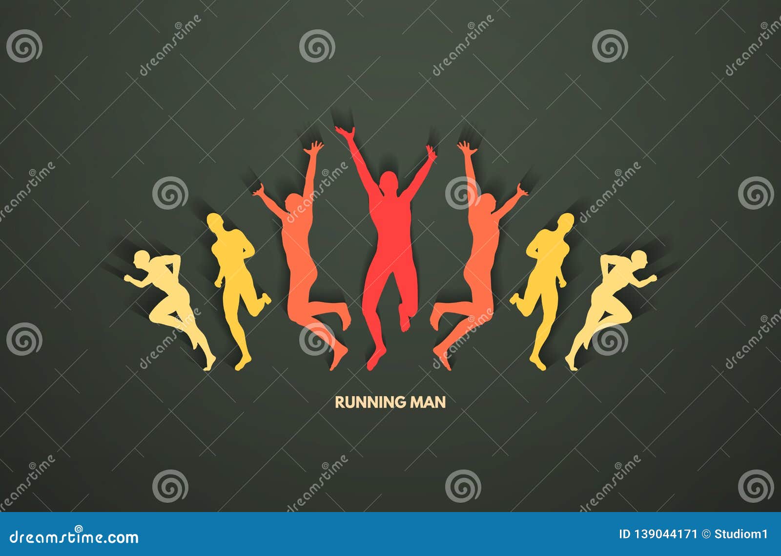 A Group of Runners. Design for Sport and Business. Sport Concept Stock ...