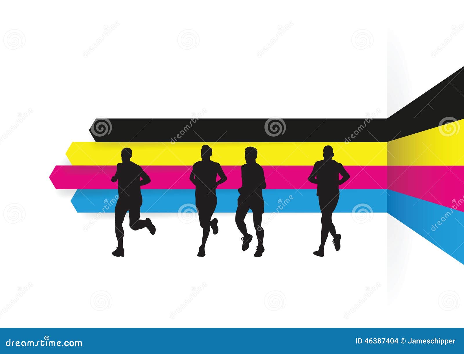Retro Runners. Vector Illustration | CartoonDealer.com #31016364