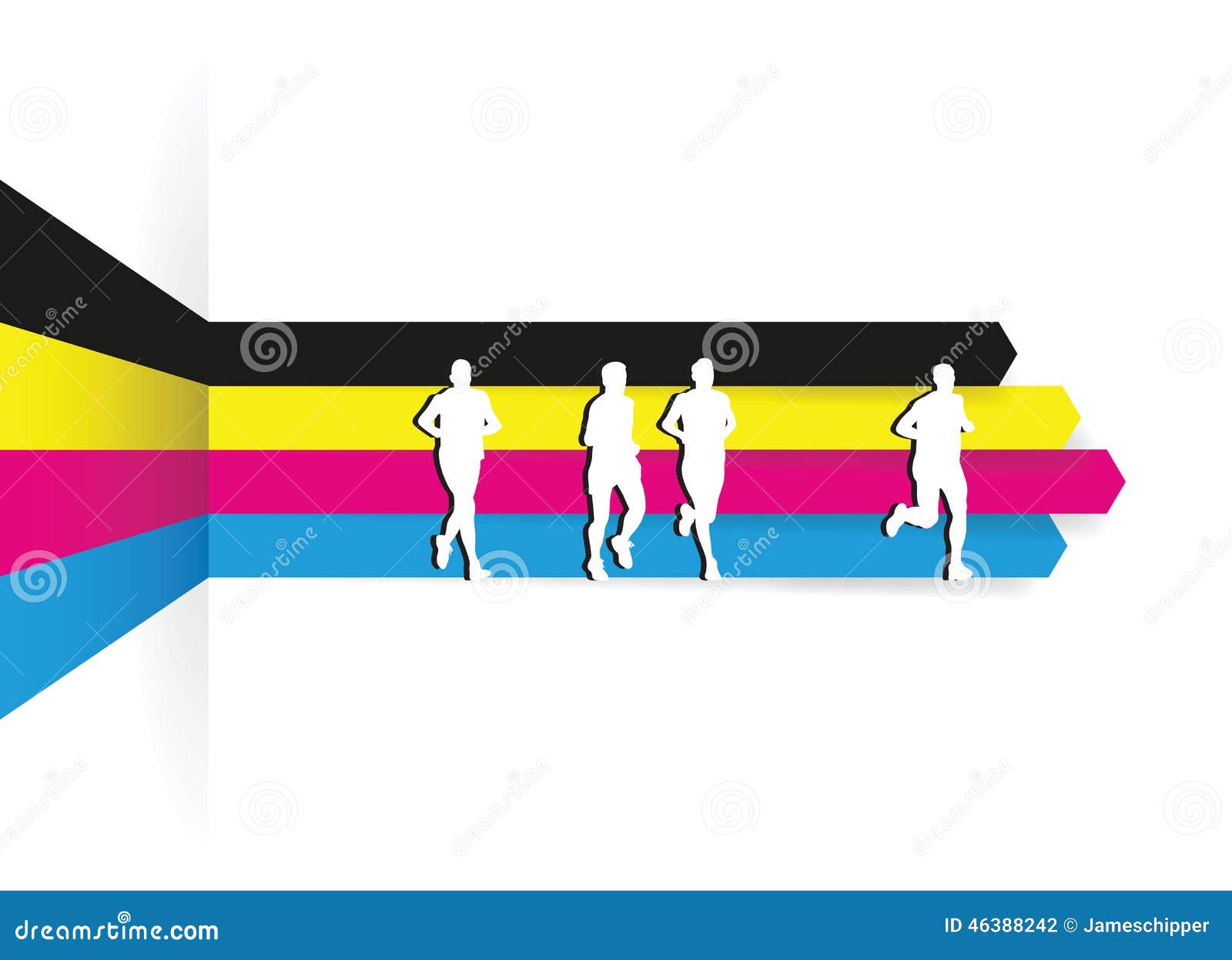 Retro Runners. Vector Illustration | CartoonDealer.com #31016364