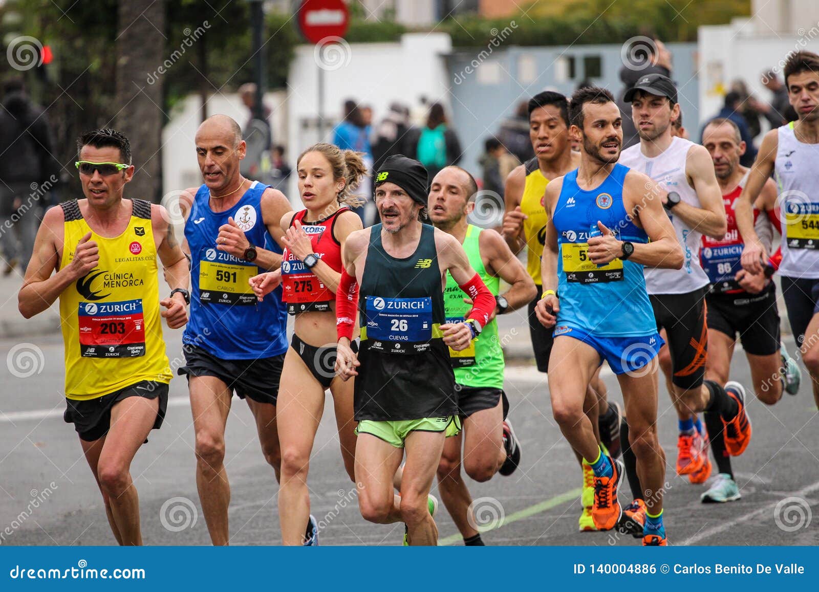 Group of Runners in Seville Marathon 2018 Editorial Photo - Image of ...
