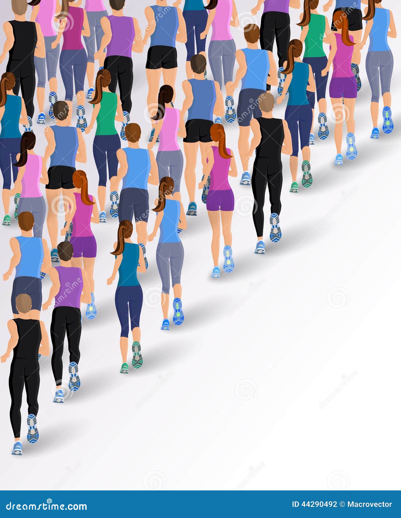 Group running people stock vector. Illustration of decorative - 44290492