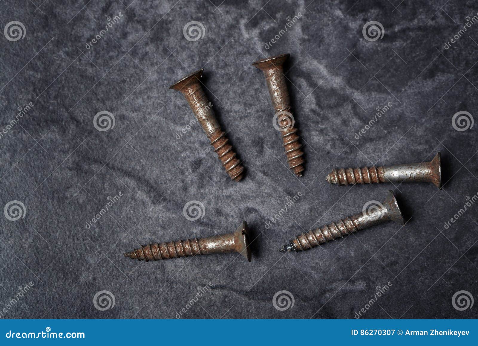 Group of rusty screws stock image. Image of horizontal - 86270307
