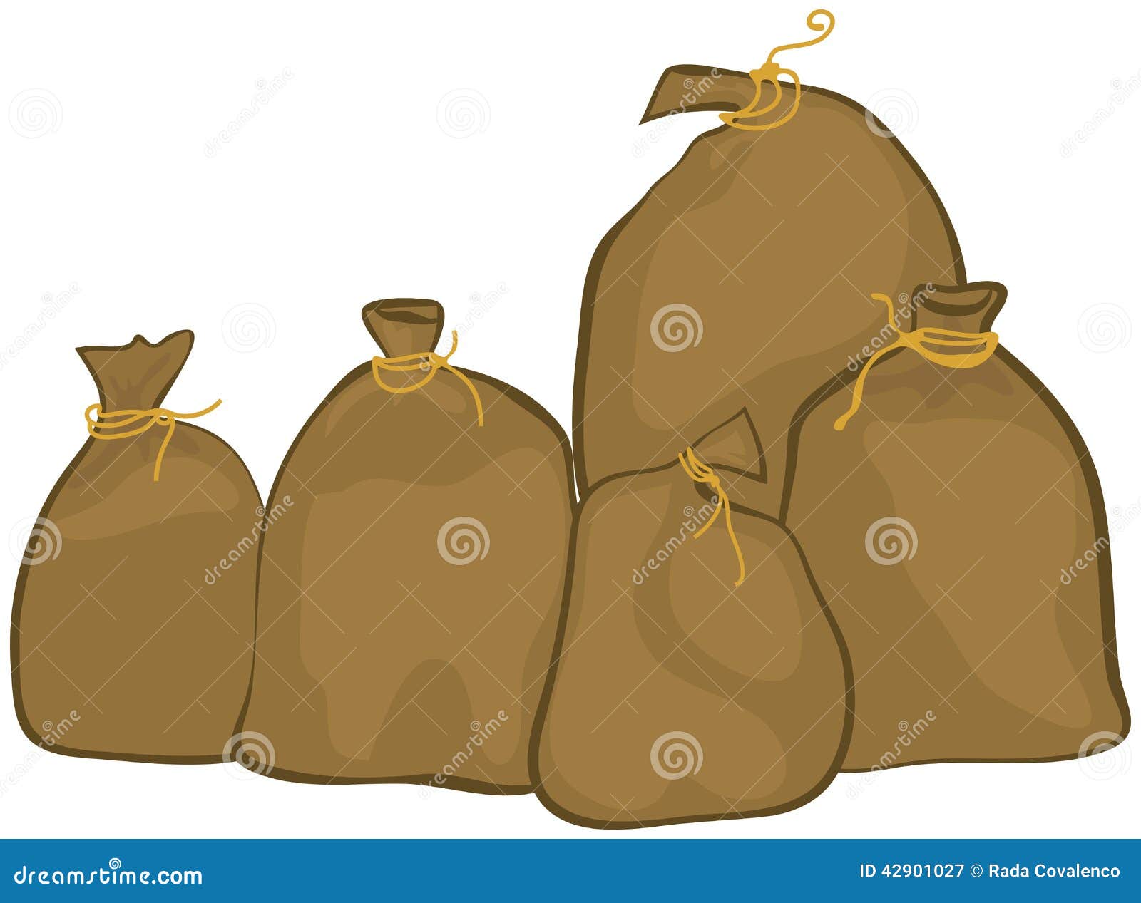 Group of sacks stock vector. Illustration of canvas, sacks - 42901027