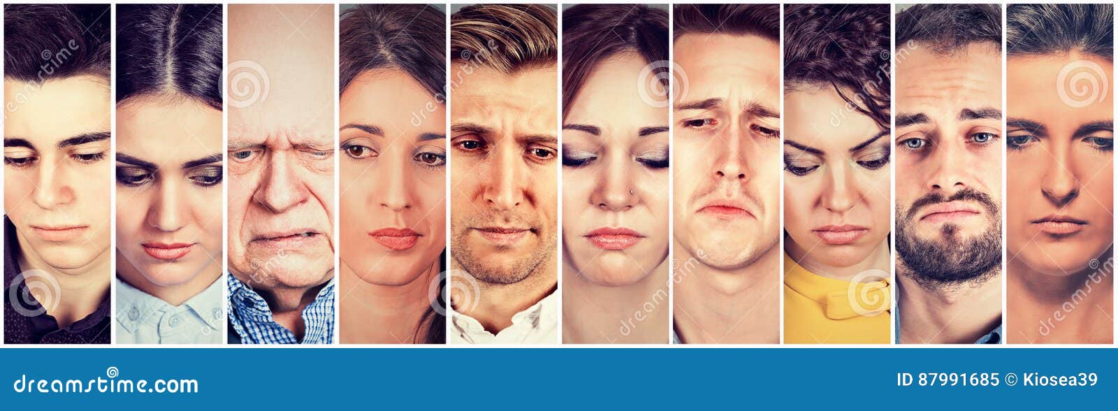 Group of Sad People Men and Women Stock Image - Image of difficulties ...