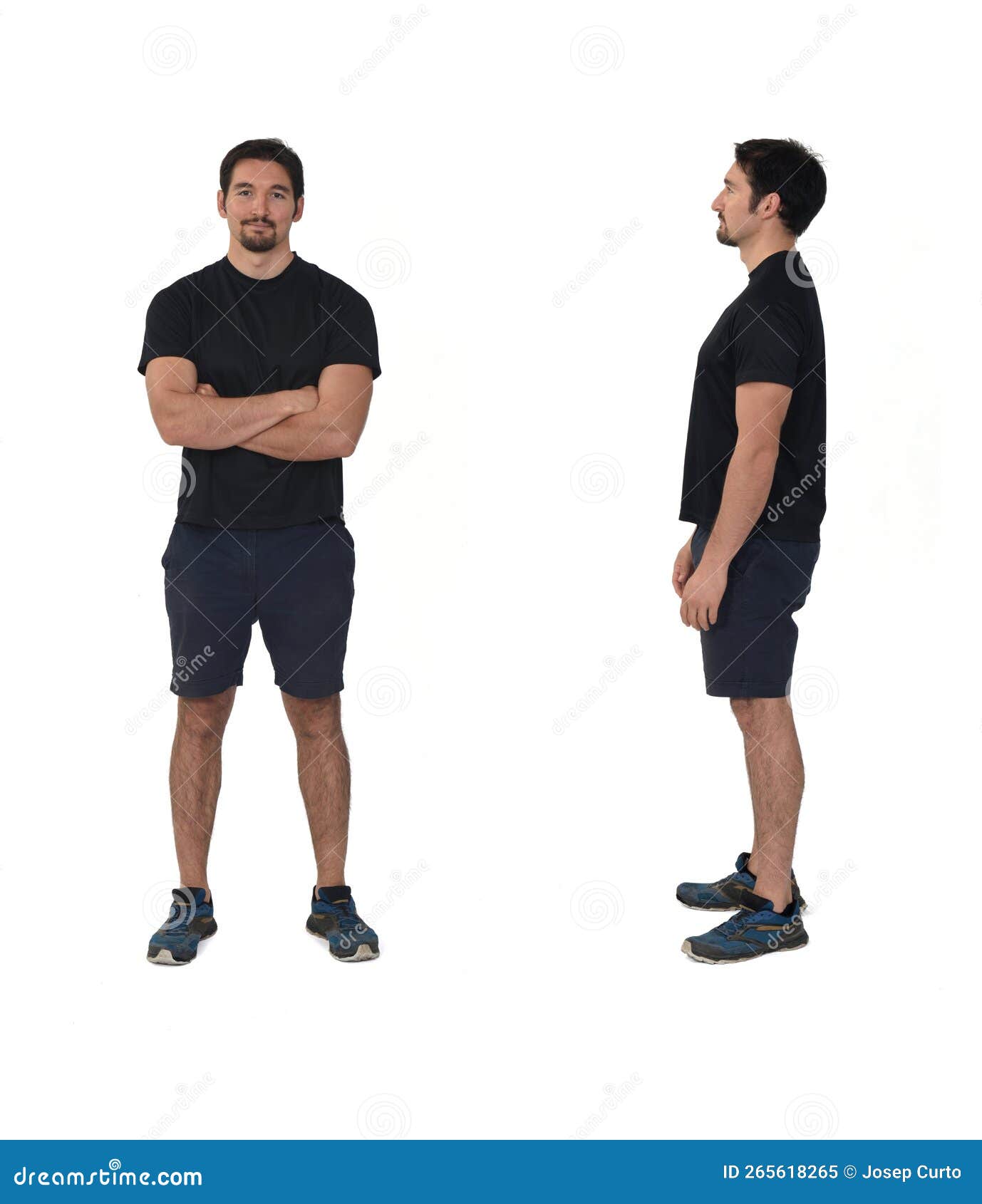 Group of a Same Man on White Background Stock Image - Image of front ...