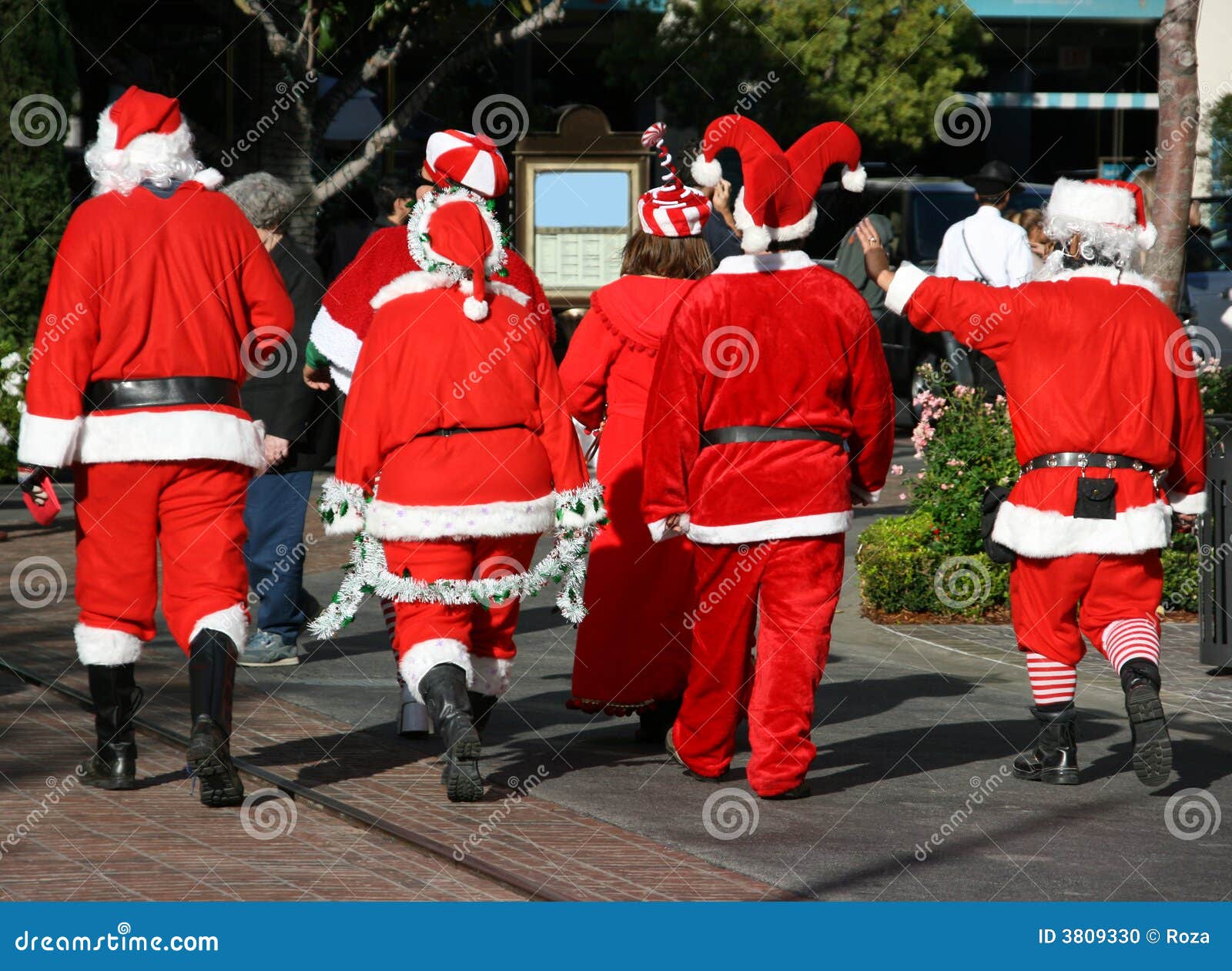 Group of Santa Clauses editorial image. Image of gift - 3809330