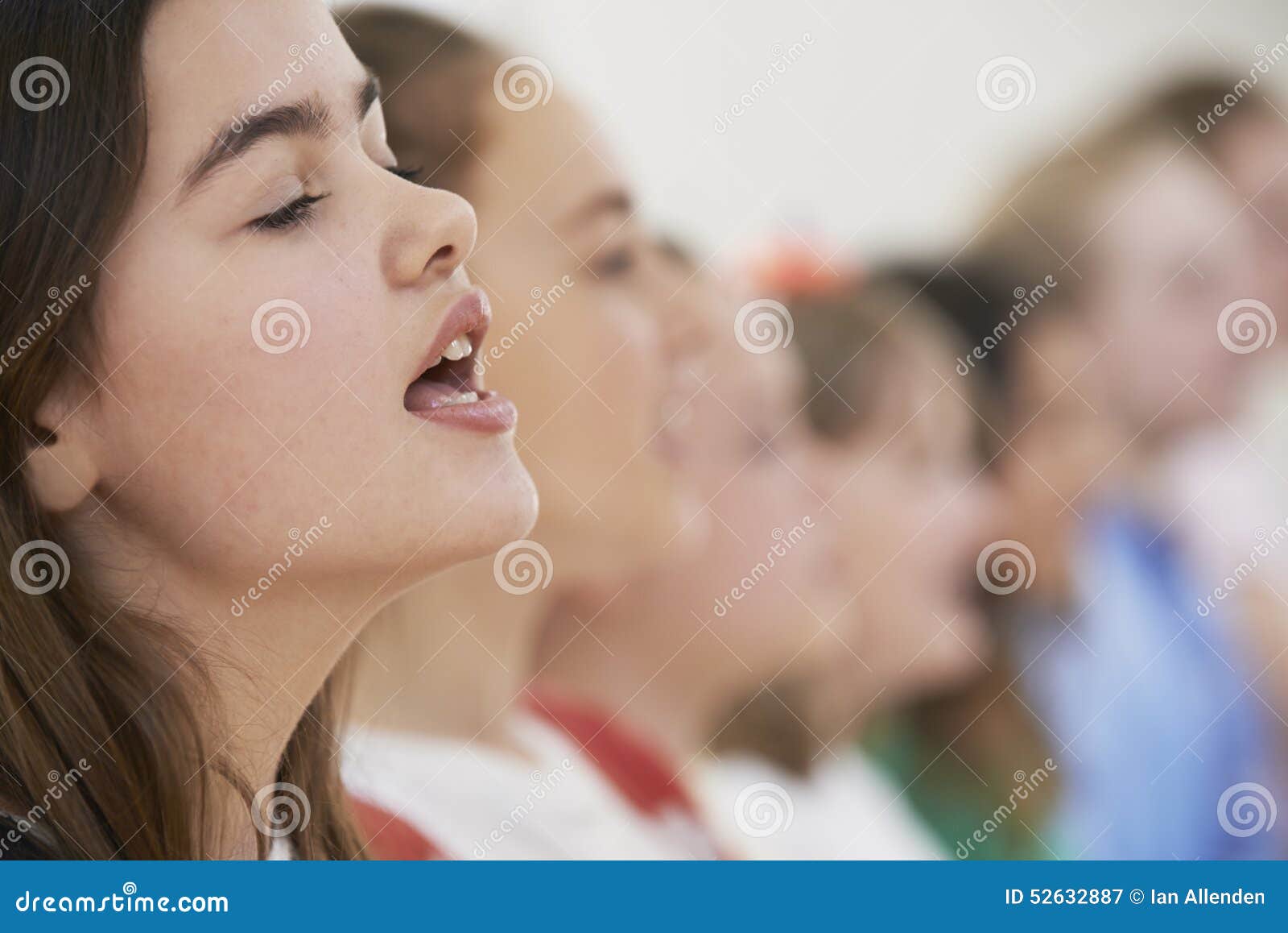 Group of School Children Singing in Choir Together Stock Image - Image ...