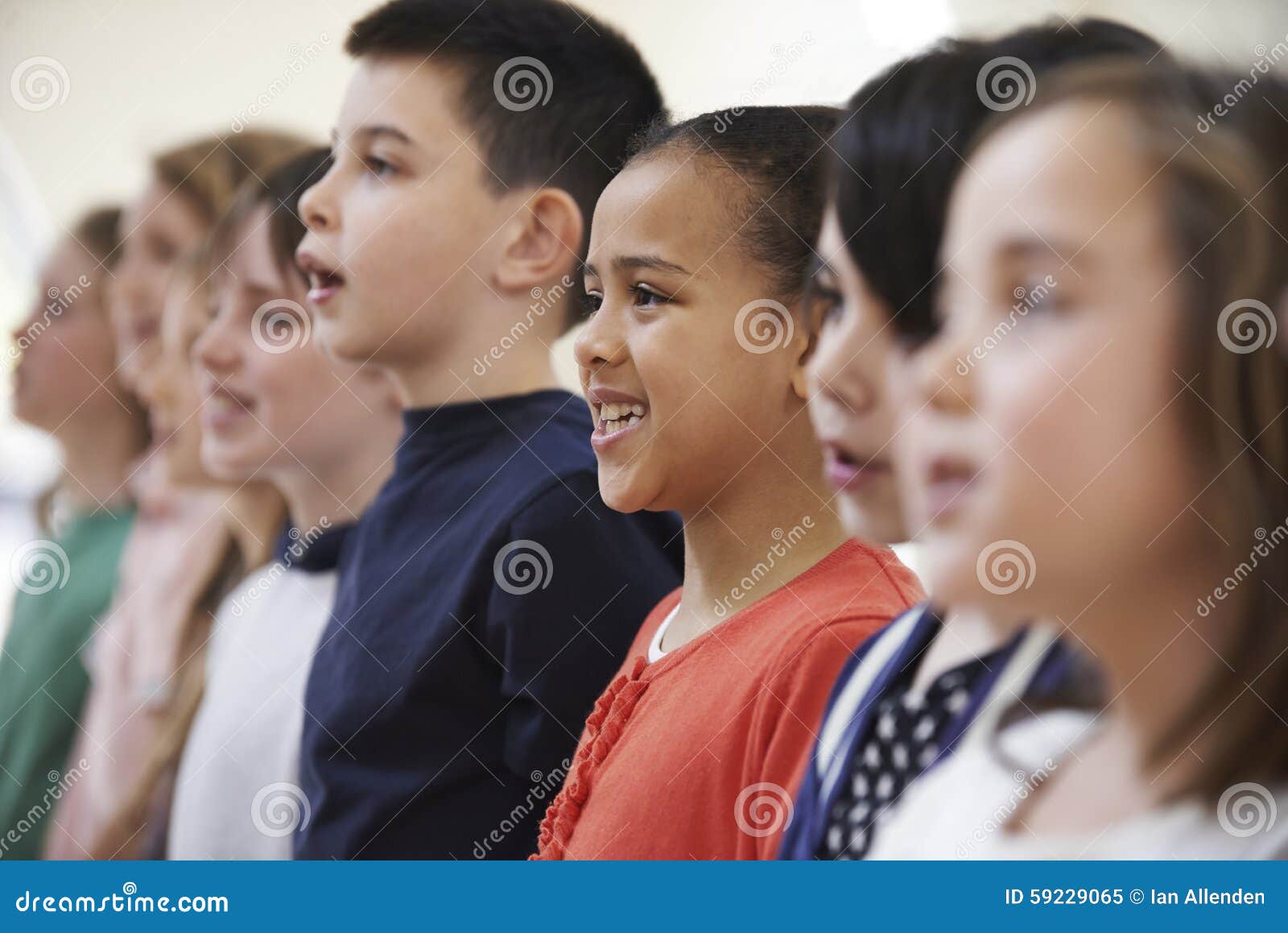 Group of School Children Singing in Choir Together Stock Image - Image ...