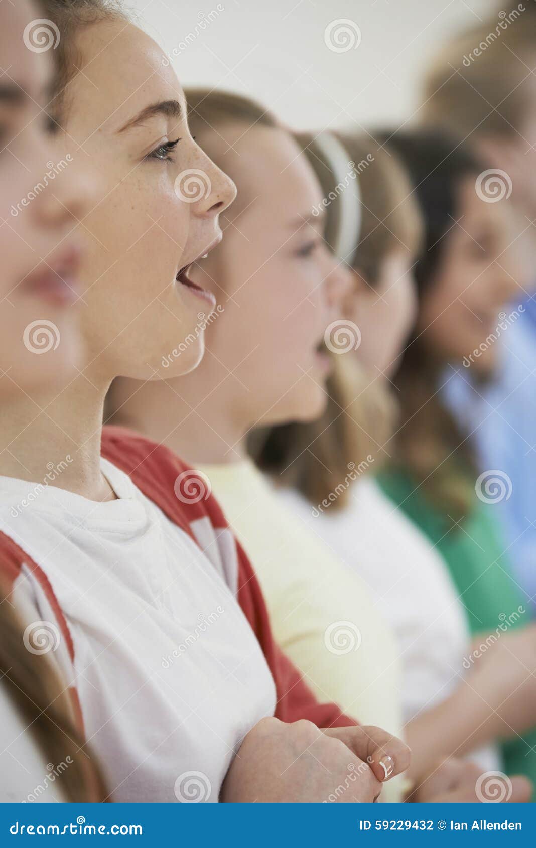 Group of School Children Singing in Choir Together Stock Photo - Image ...