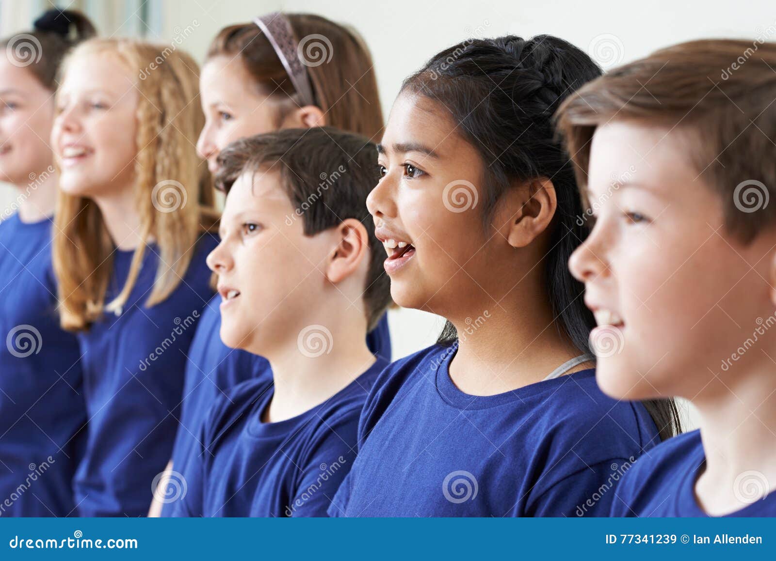 Group of School Children Singing in Choir Together Stock Image - Image ...