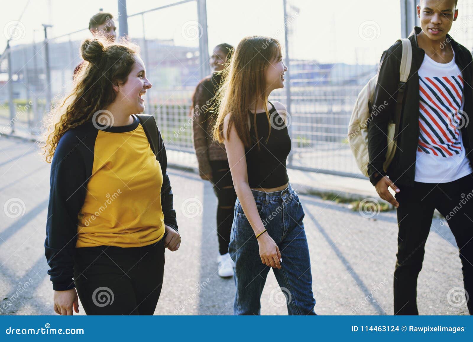 Group of School Friends Outdoors Lifestyle Stock Photo - Image of ...