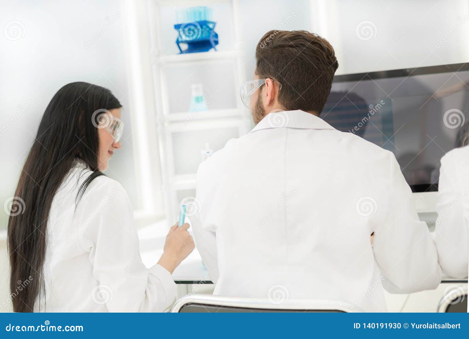 Group of Scientists Biologists Working in the Laboratory. Stock Photo ...