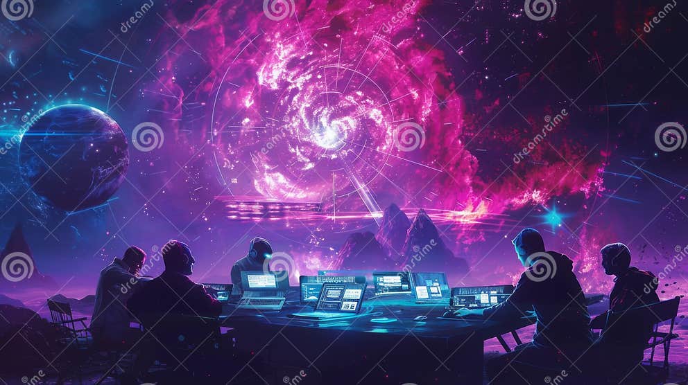 Scientists Studying Interstellar Phenomenon in High-Tech Control Room ...