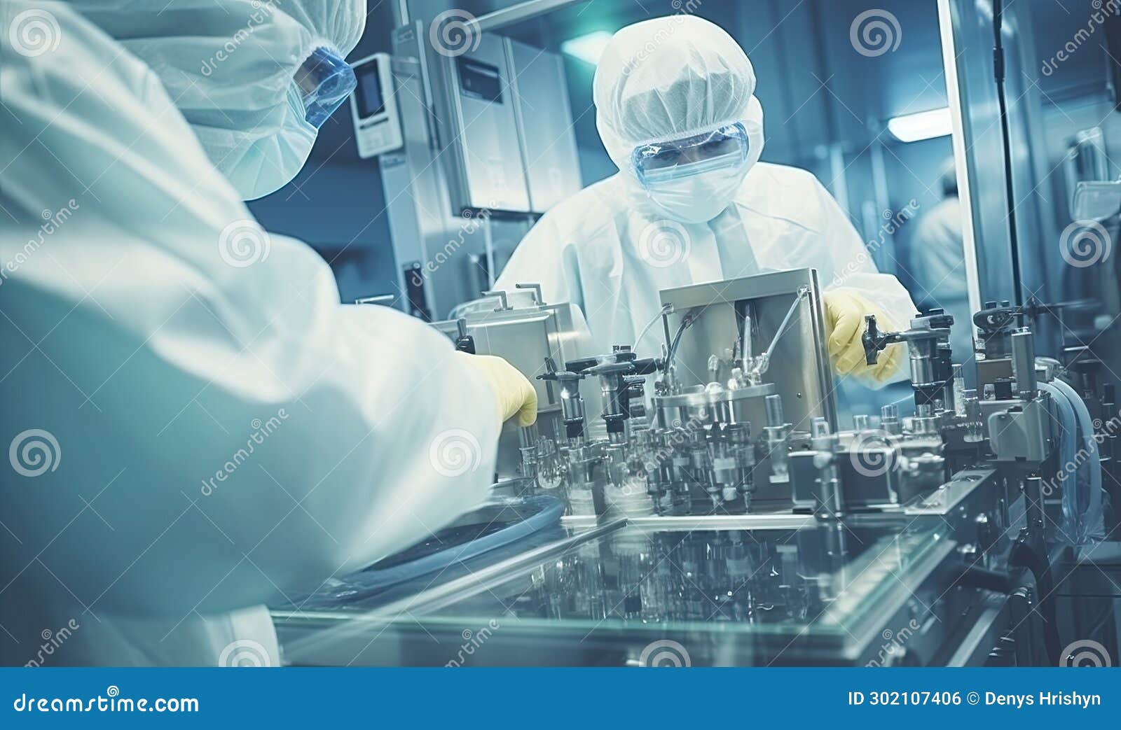 Group of Scientists Conducting Experiments on Cutting-Edge Machine ...