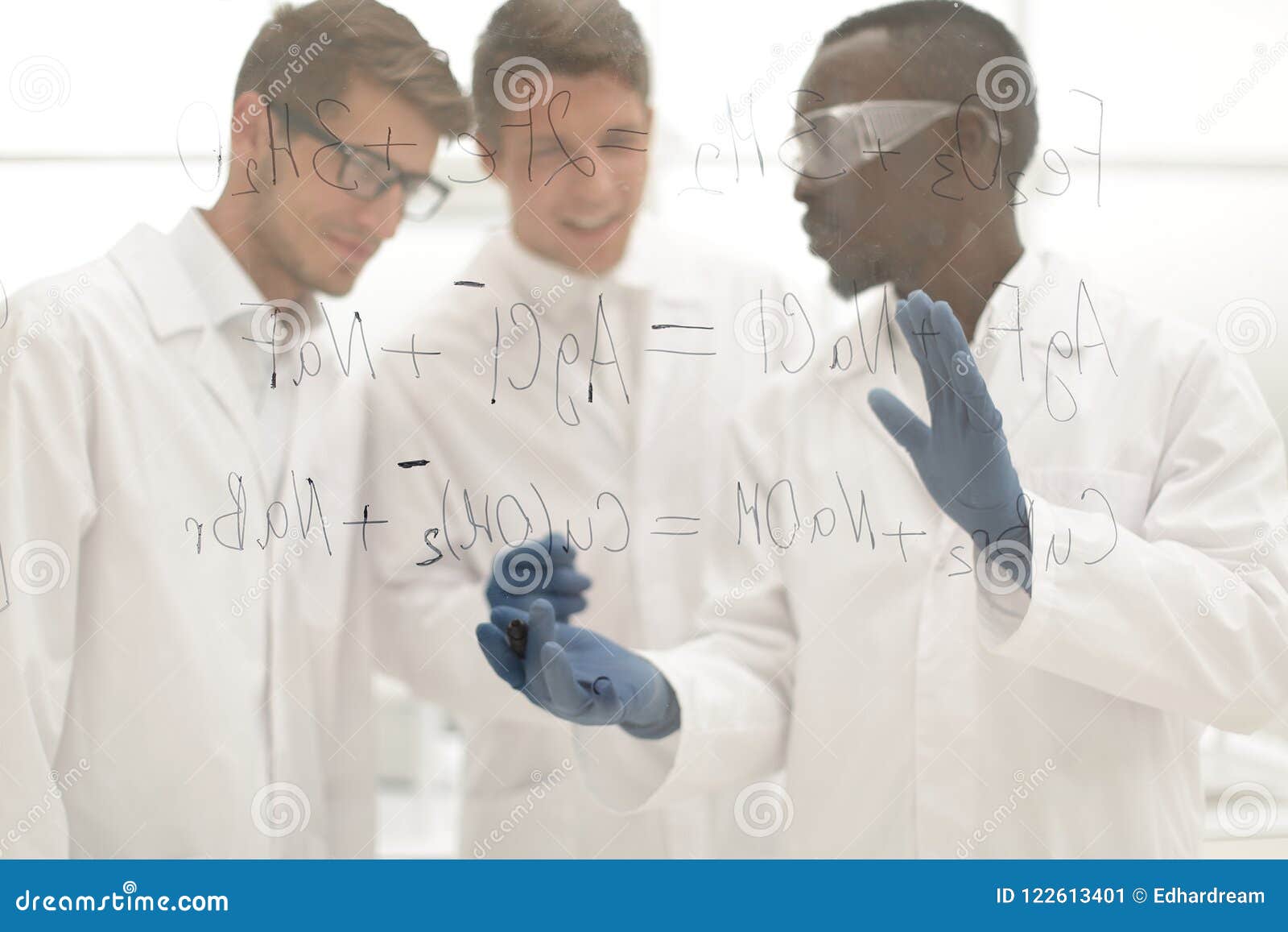 Group of Scientists Discuss the Results. Stock Image - Image of ...