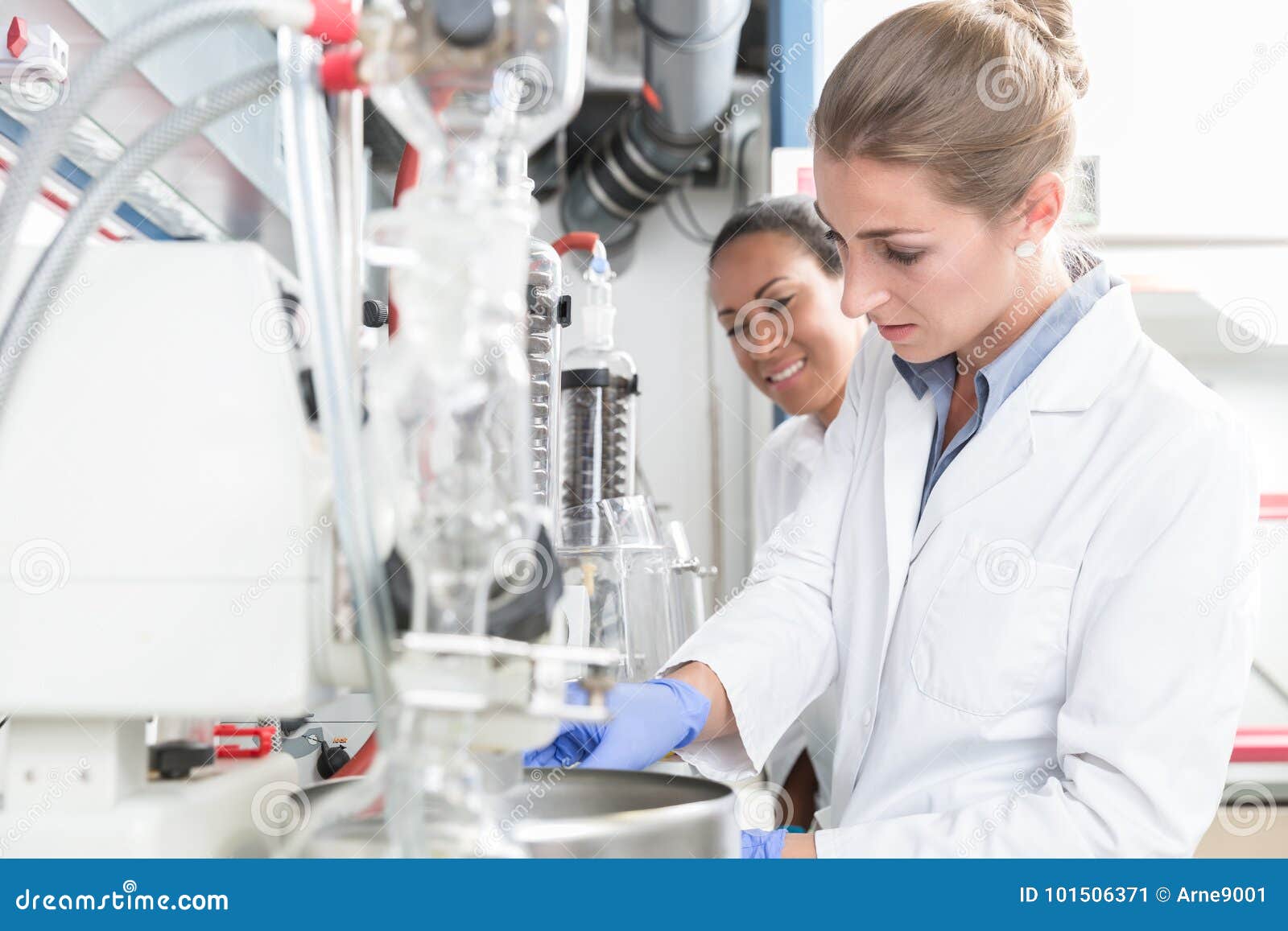 Group of Scientists with Gloves and Gowns in Laboratory Stock Image ... Group of Scientists with Gloves and Gowns in Laboratory Stock Image ...