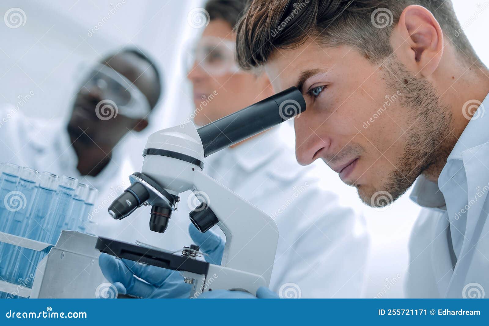 Group of Scientists in a Modern Laboratory Stock Image - Image of ...