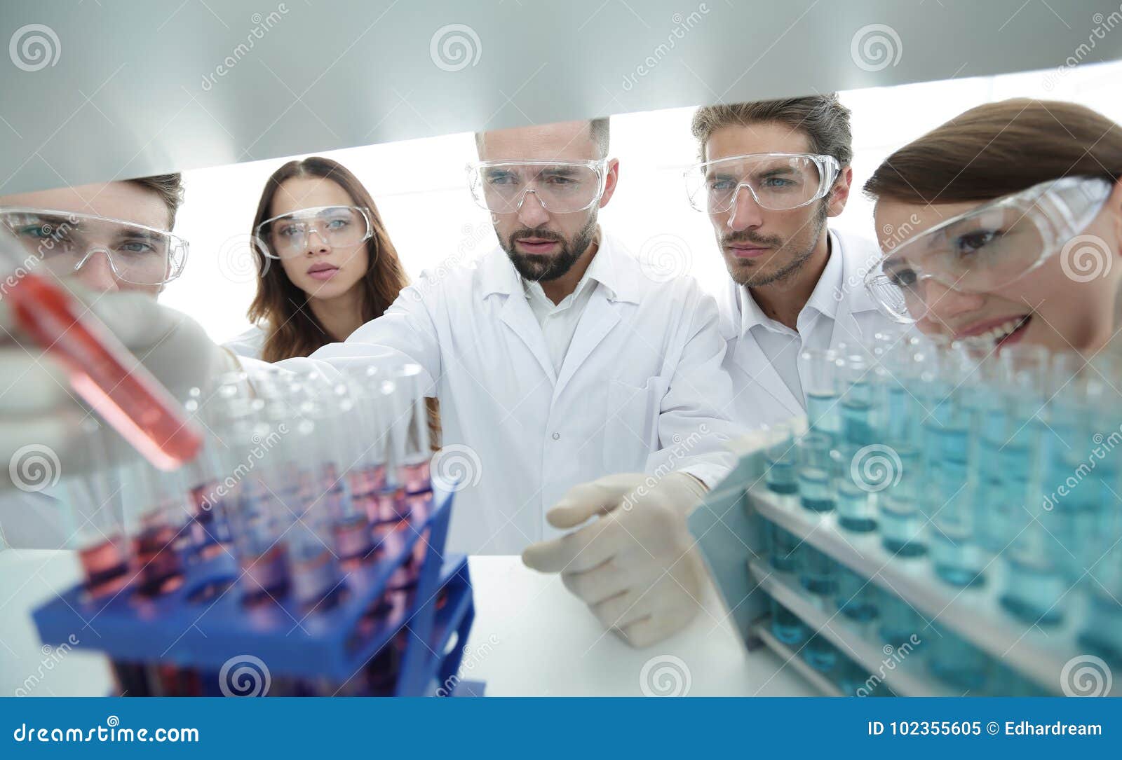 Group of Scientists and Pharmacists Working in the Laboratory Stock ...