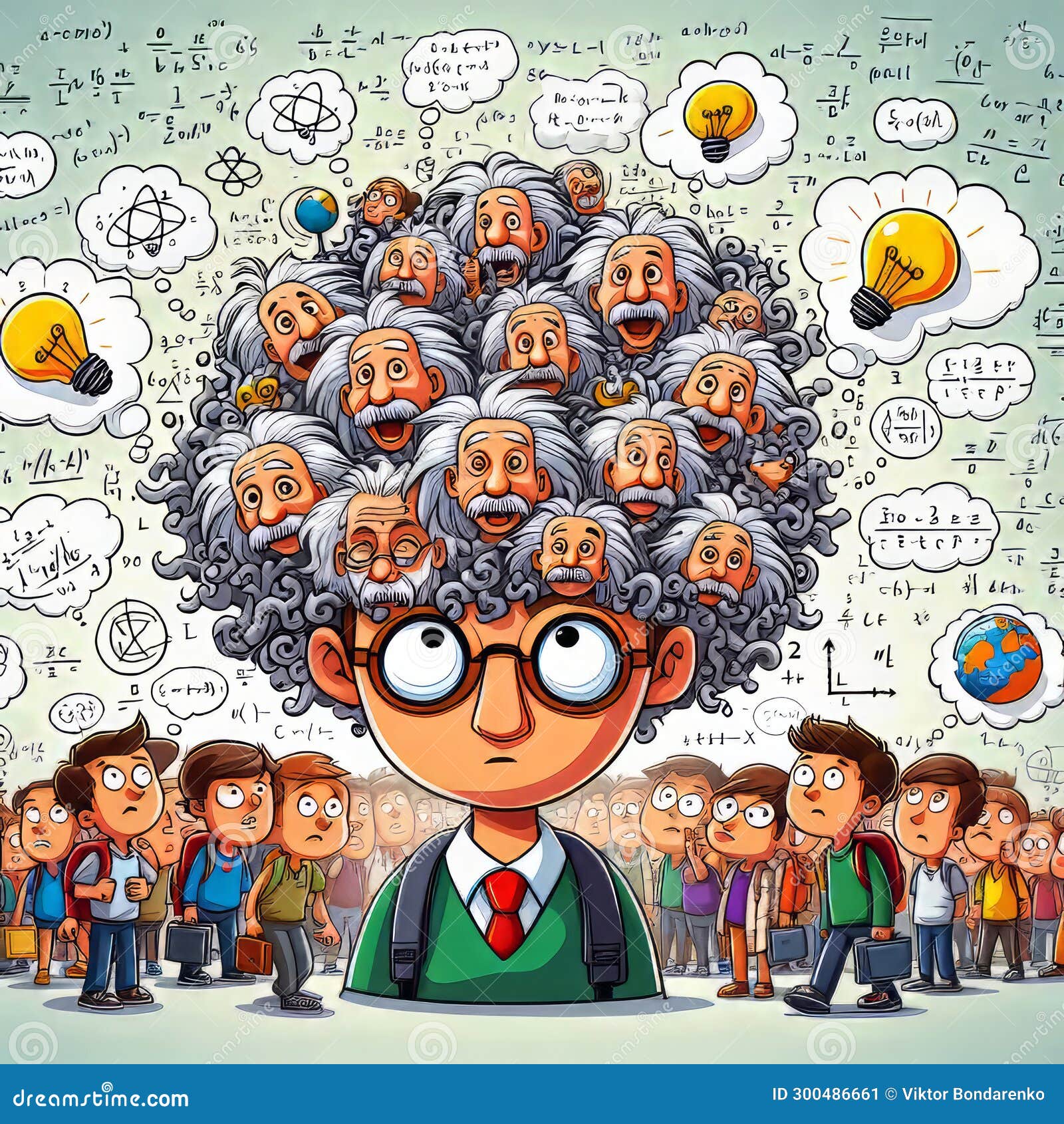 Group of Scientists Sits in the Student S Head. Problem of Student ...