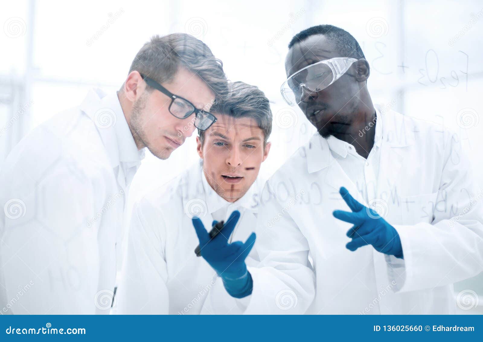 Group of Scientists Talking in the Laboratory. Stock Photo - Image of ...