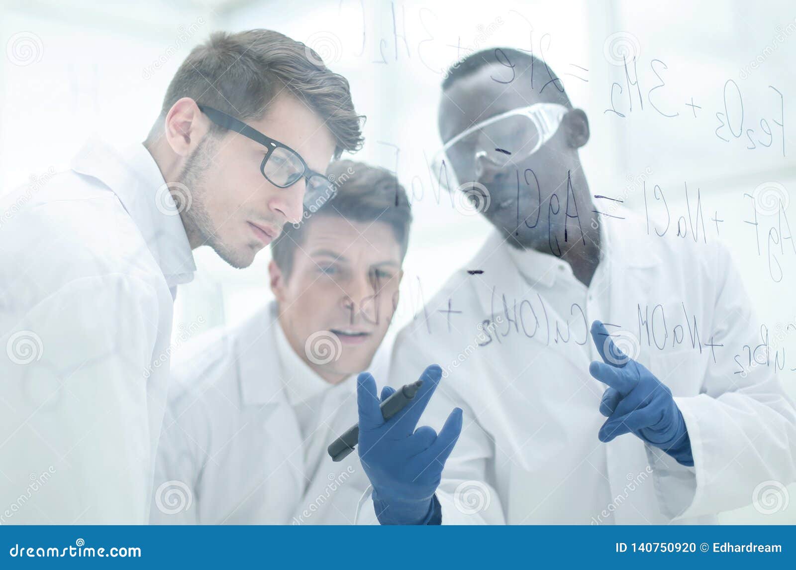 Group of Scientists Talking in the Laboratory. Stock Photo - Image of ...