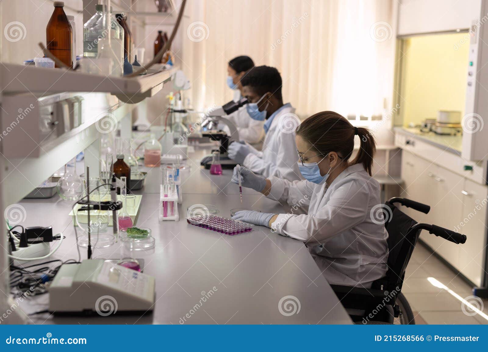Group of Scientists at Work Stock Photo - Image of discovery, equipment ...
