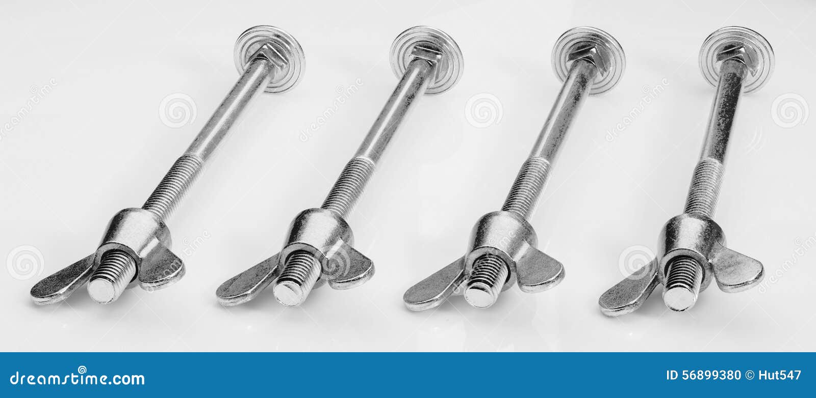 Group of Screw-bolts on White Background. Stock Photo - Image of ...