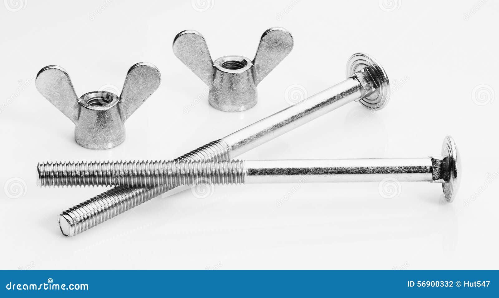 Group of Screw-bolts on White Background. Stock Photo - Image of steel ...