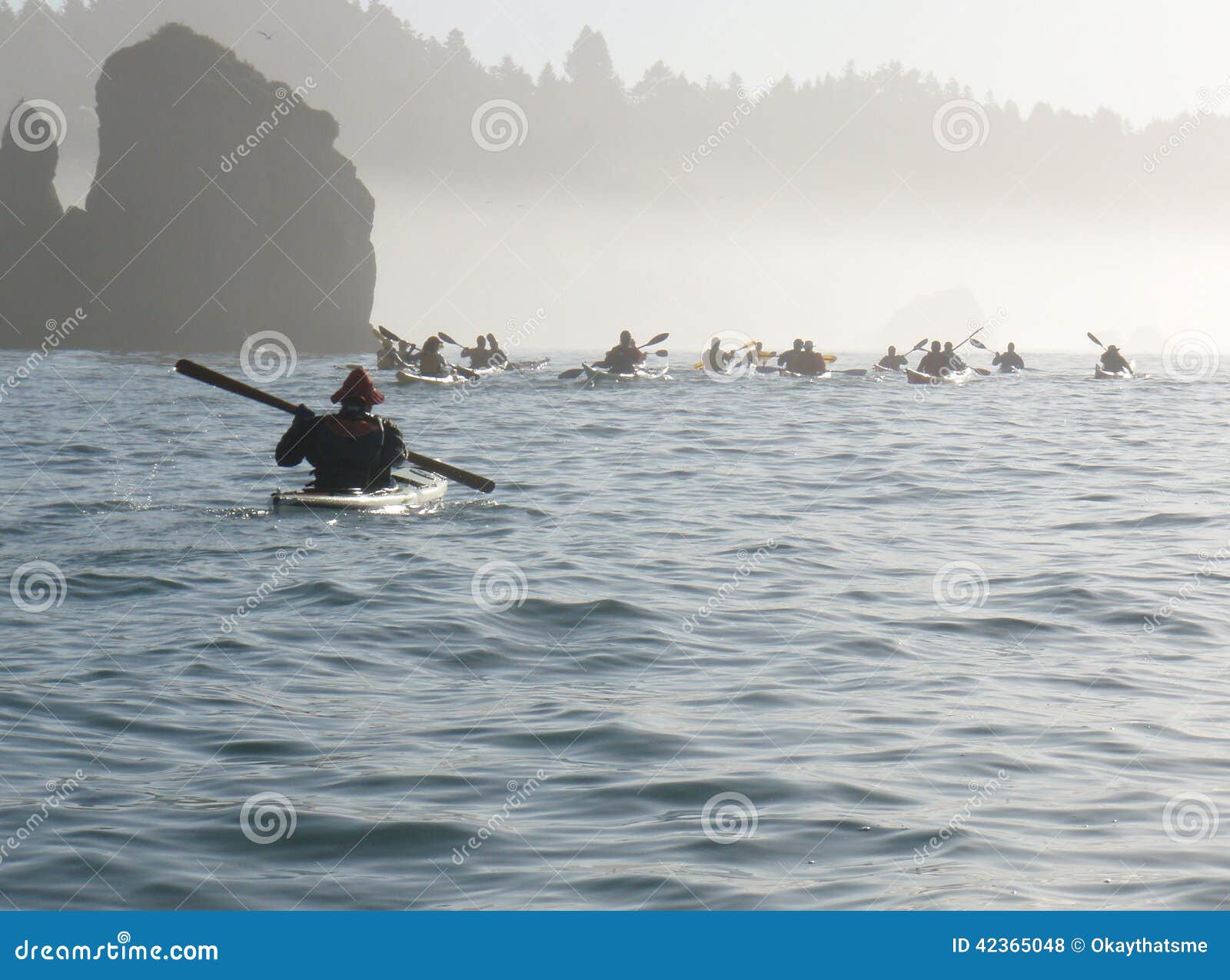 Group of sea kayakers stock photo. Image of boaters, kayakers - 42365048