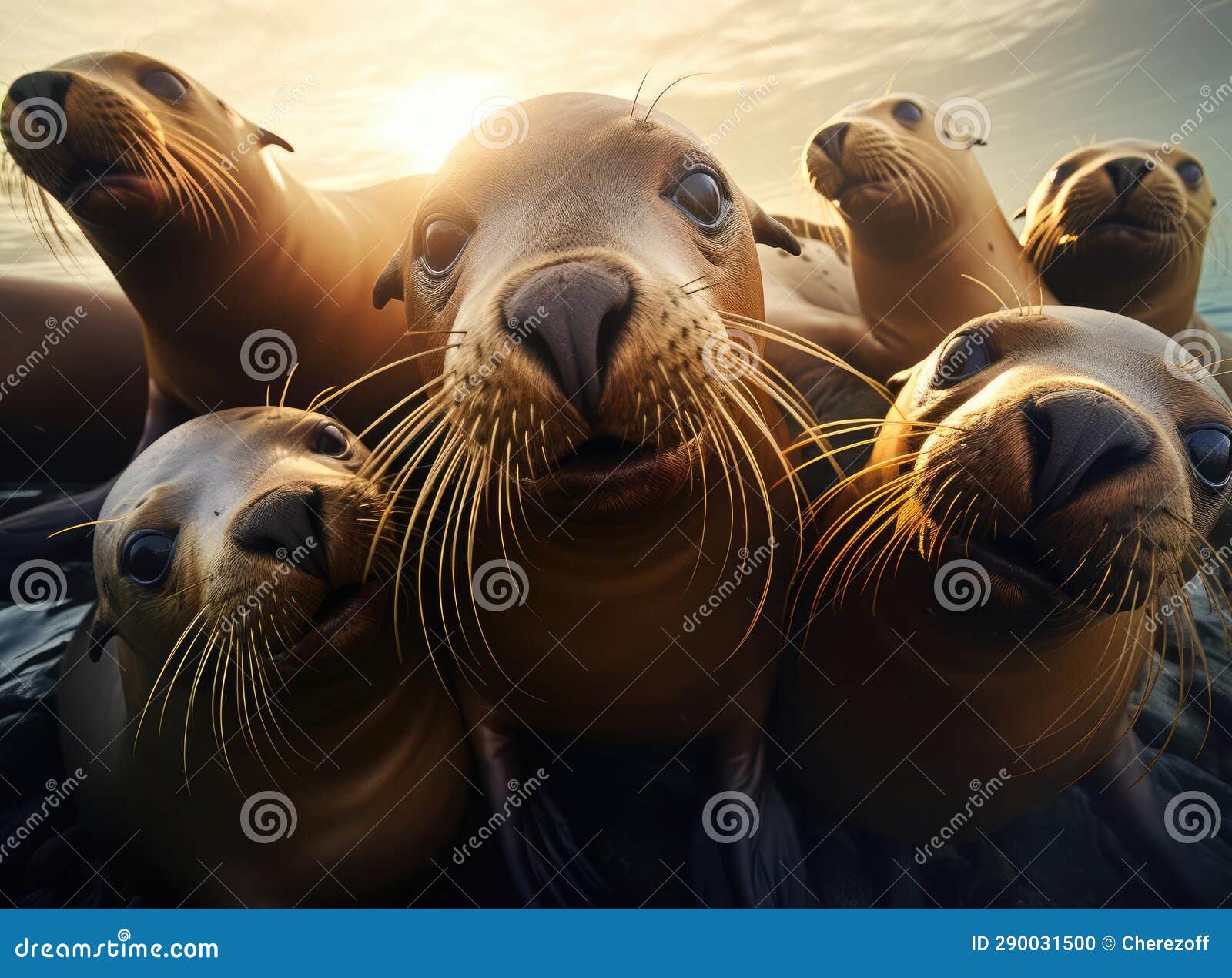 A group of sea seals stock photo. Image of seal, mammal - 290031500