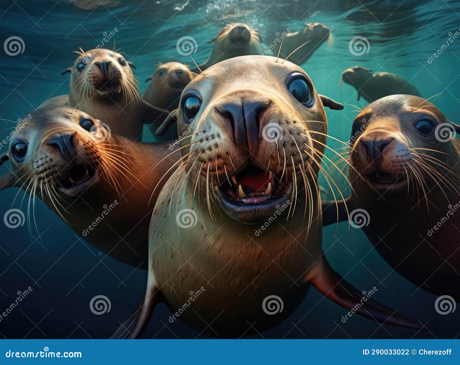 A group of sea seals stock illustration. Illustration of young - 290033022