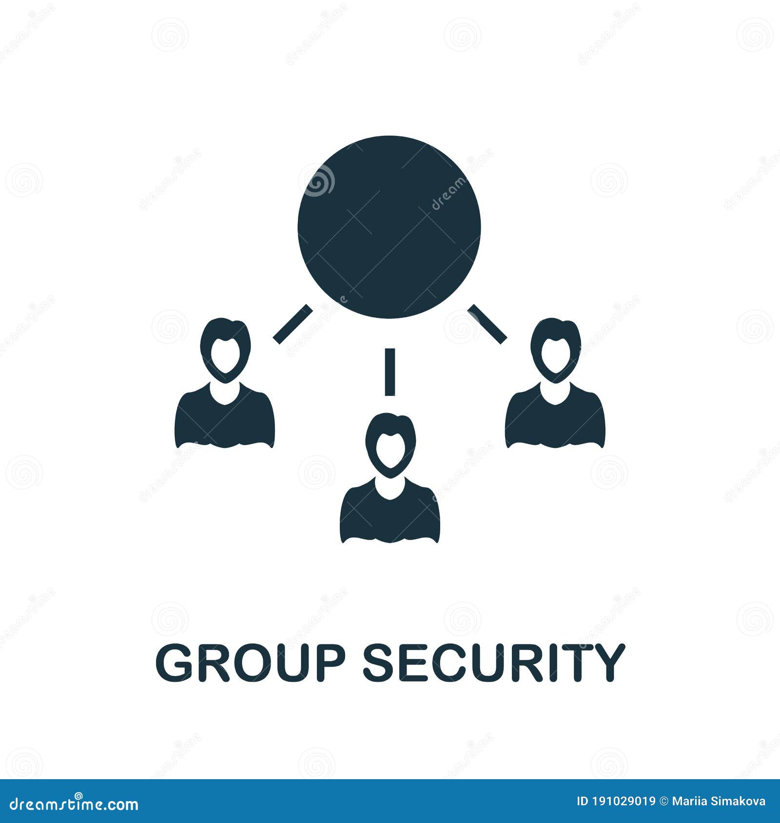 Group Security Icon. Simple Element from Internet Security Collection ...