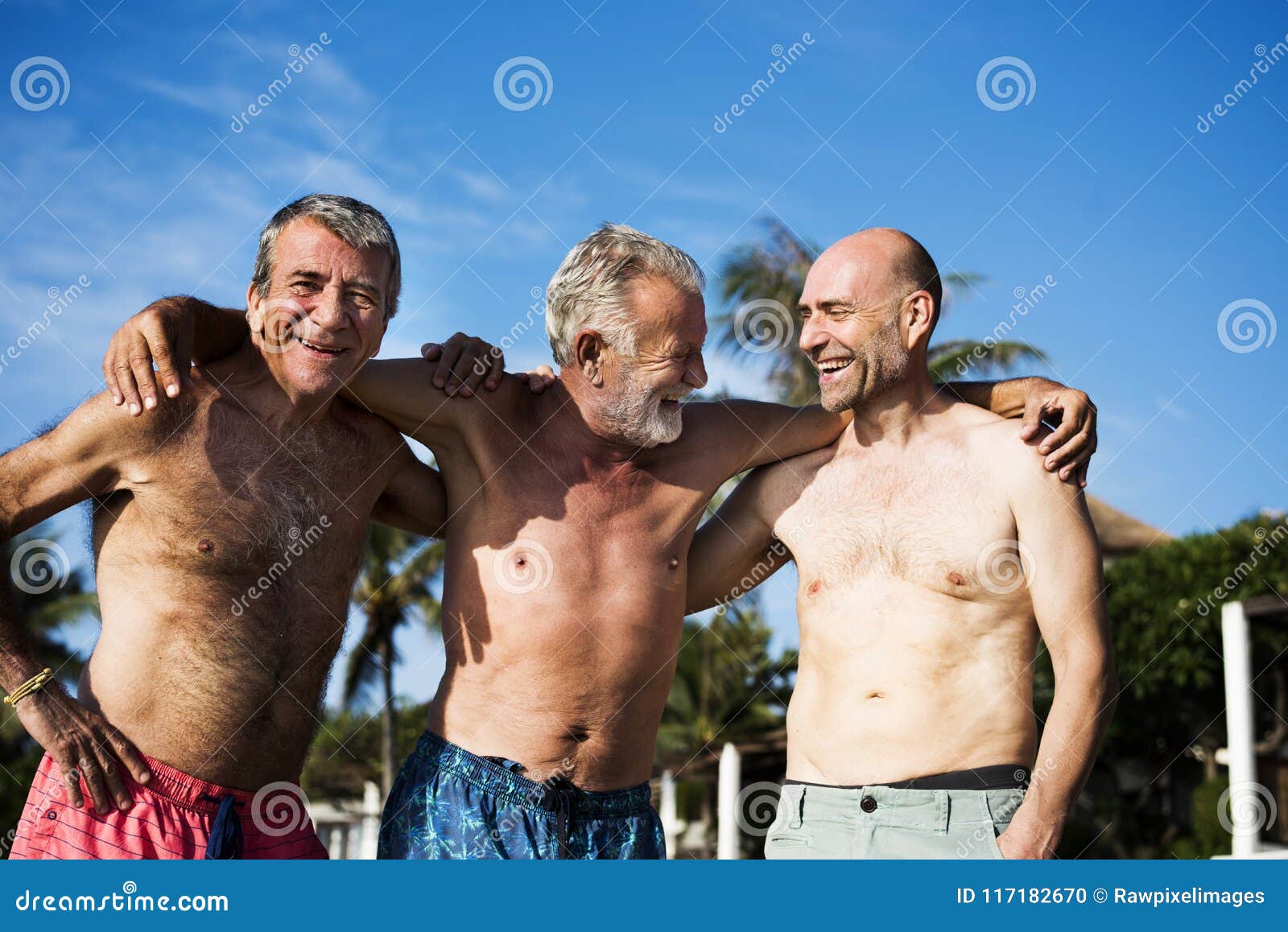 Group of Senior Men on the Beach Stock Photo - Image of nature, summer ...