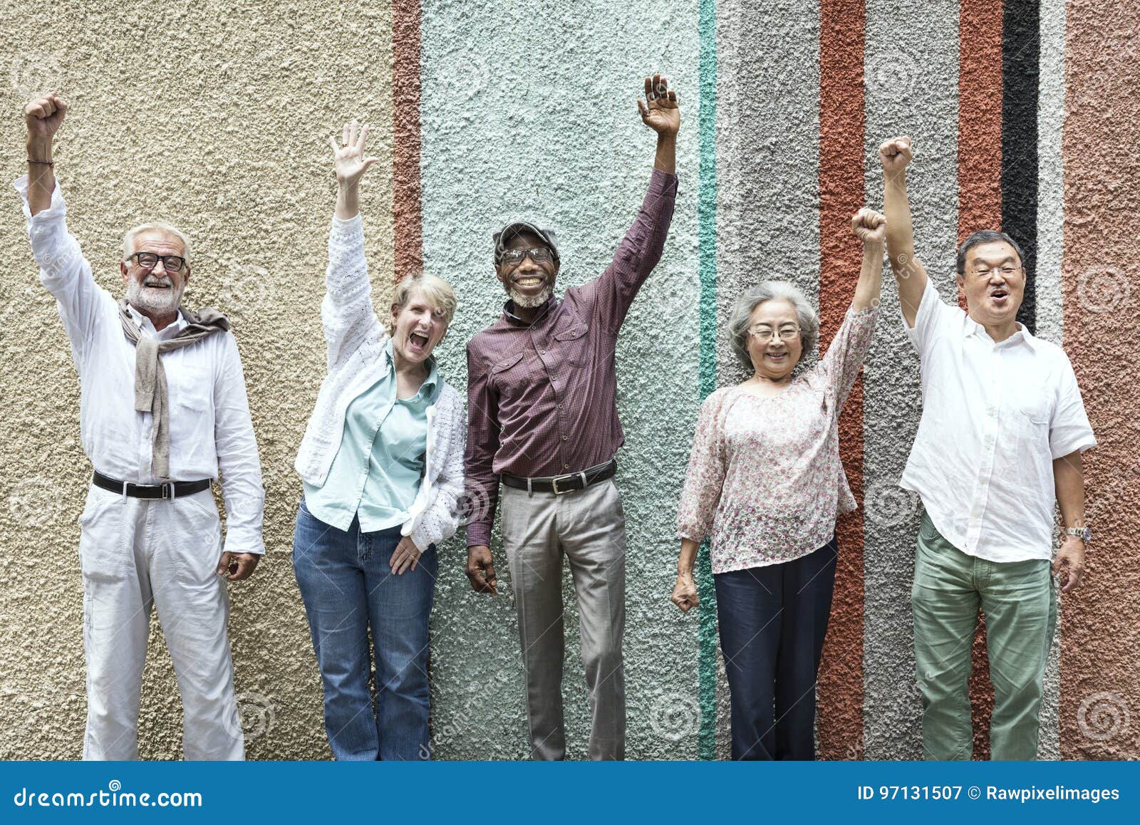Group of Senior Retirement Friends Happiness Concept Stock Image ...