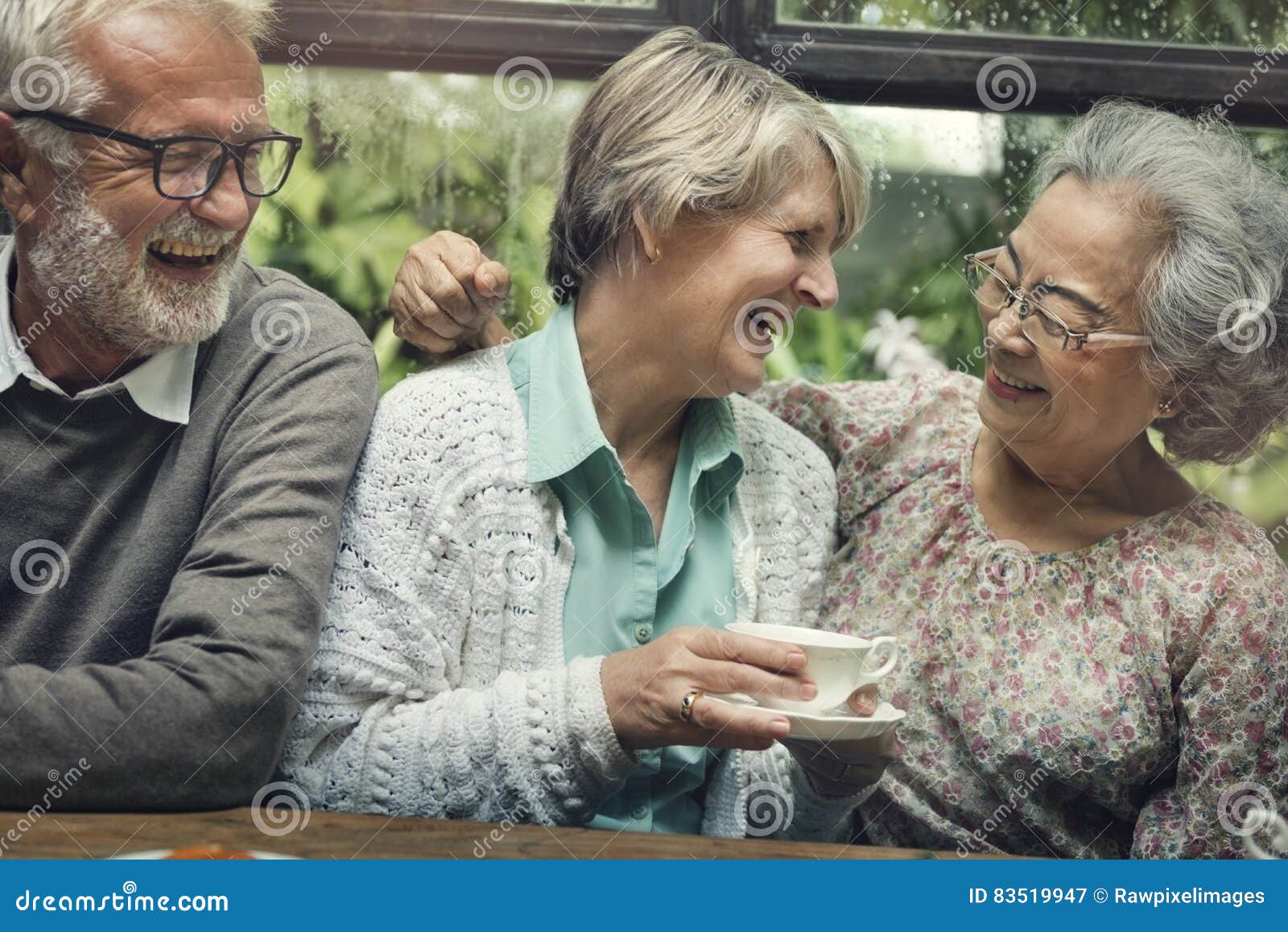 Group of Senior Retirement Meet Up Happiness Concept Stock Image ...