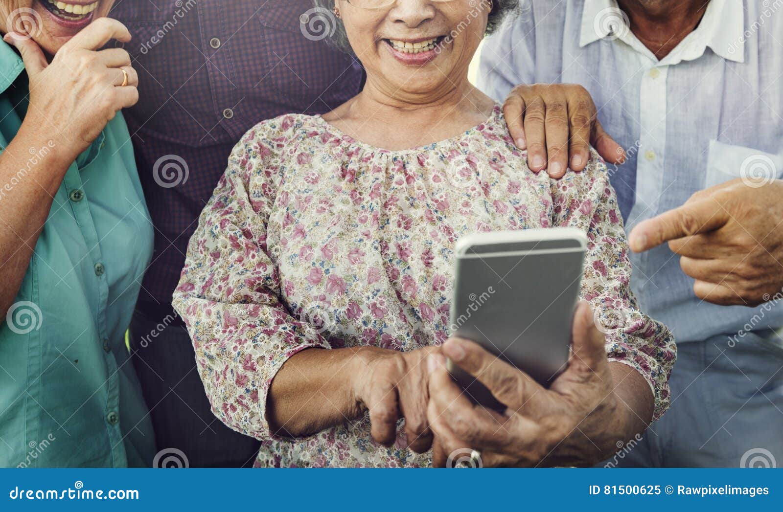 Group of Senior Retirement Using Digital Lifestyle Concept Stock Image ...
