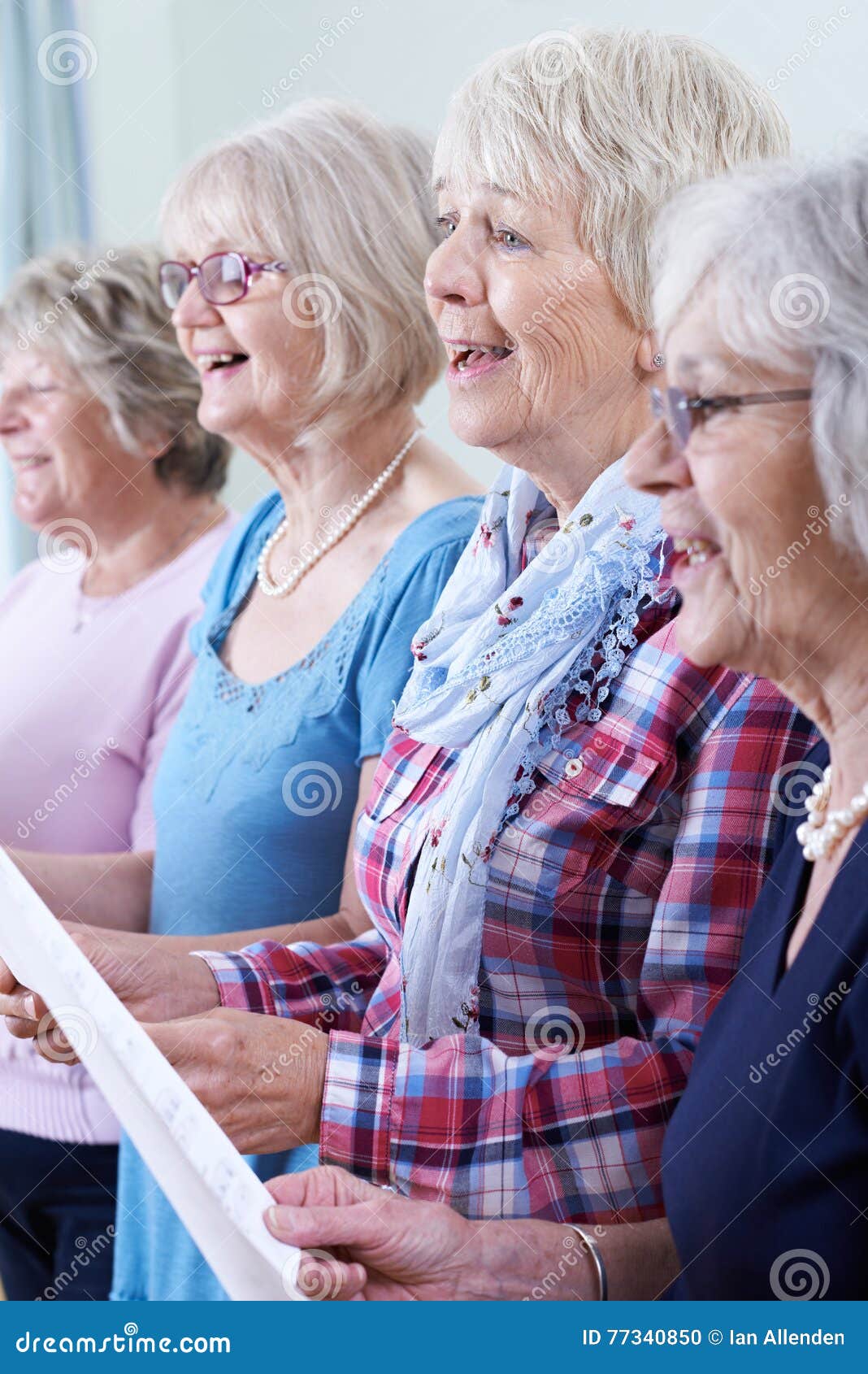 Group of Senior Women Singing in Choir Together Stock Photo - Image of ...