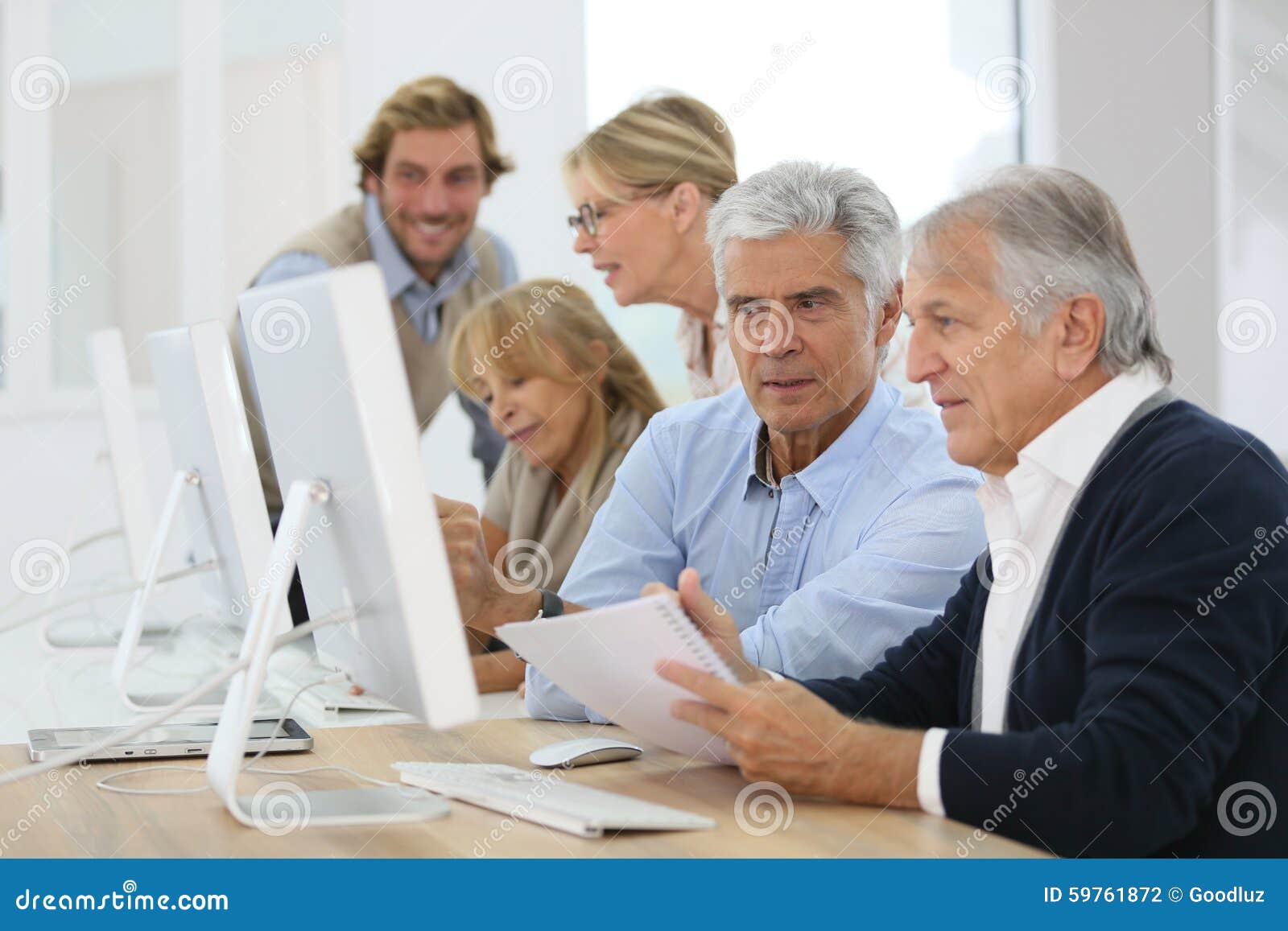 Group of Seniors in Business Training Course Stock Photo - Image of ...