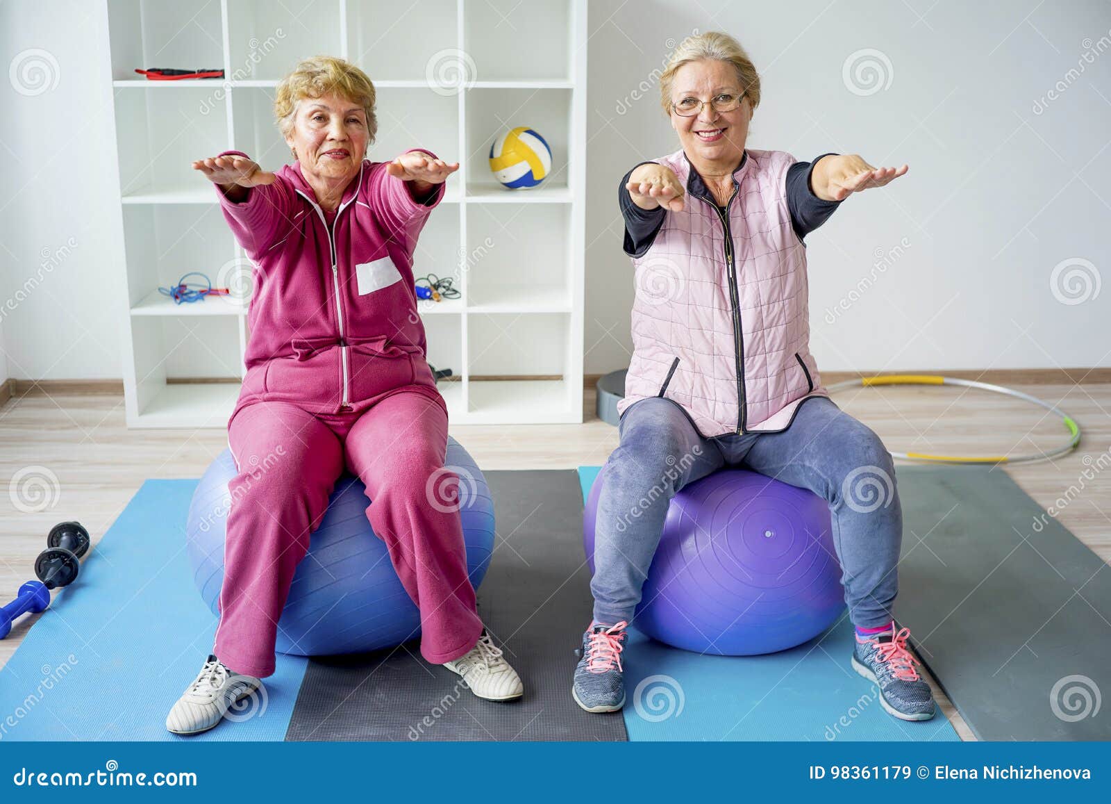 Group of Seniors Doing Exercises Stock Image - Image of retiree, adult ...