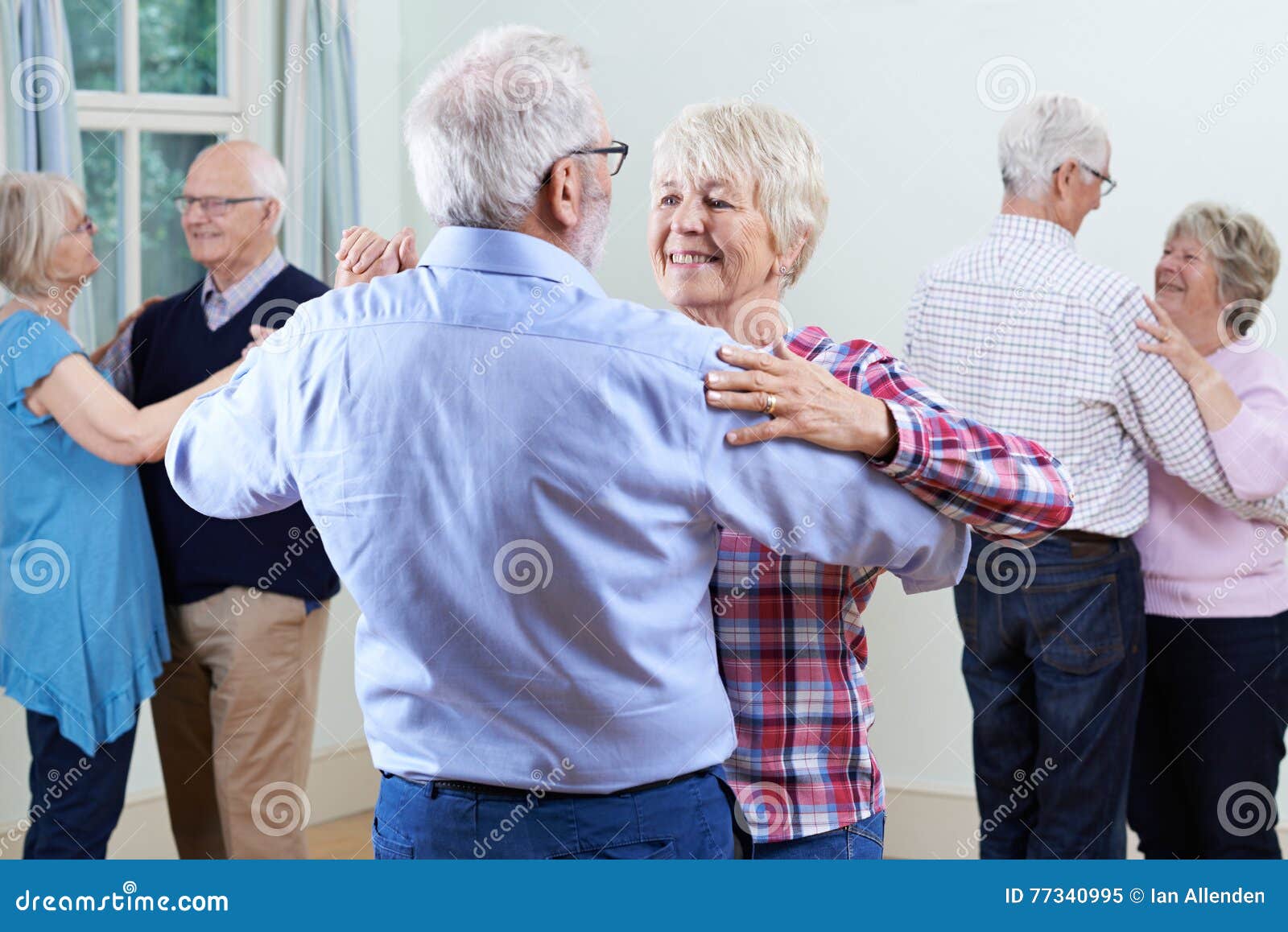Group of Seniors Enjoying Dancing Club Together Stock Image - Image of ...