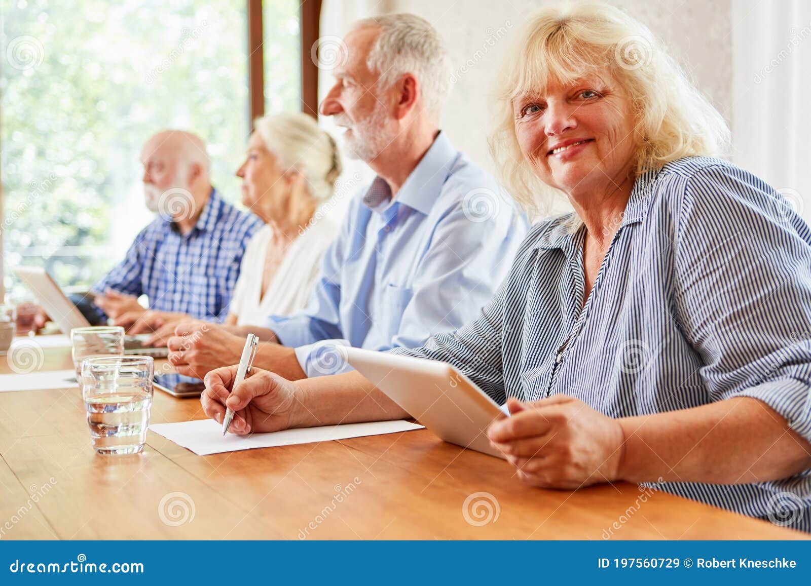 Group of Seniors is Learning in a Computer Course Stock Image - Image ...